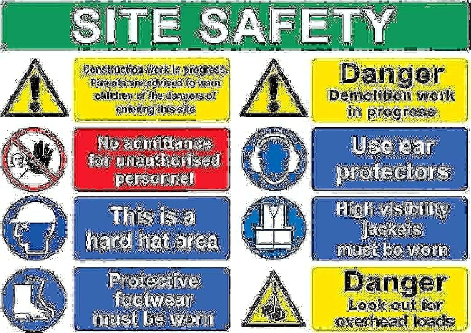 Buy Site Safety Instruction signage - BUILDING SITE SAFETY CONSTRUCTION ...