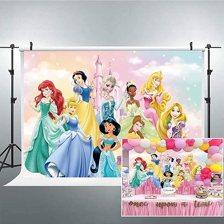Amazon.com: Princess Birthday Banners, Princess Party Decorations ...