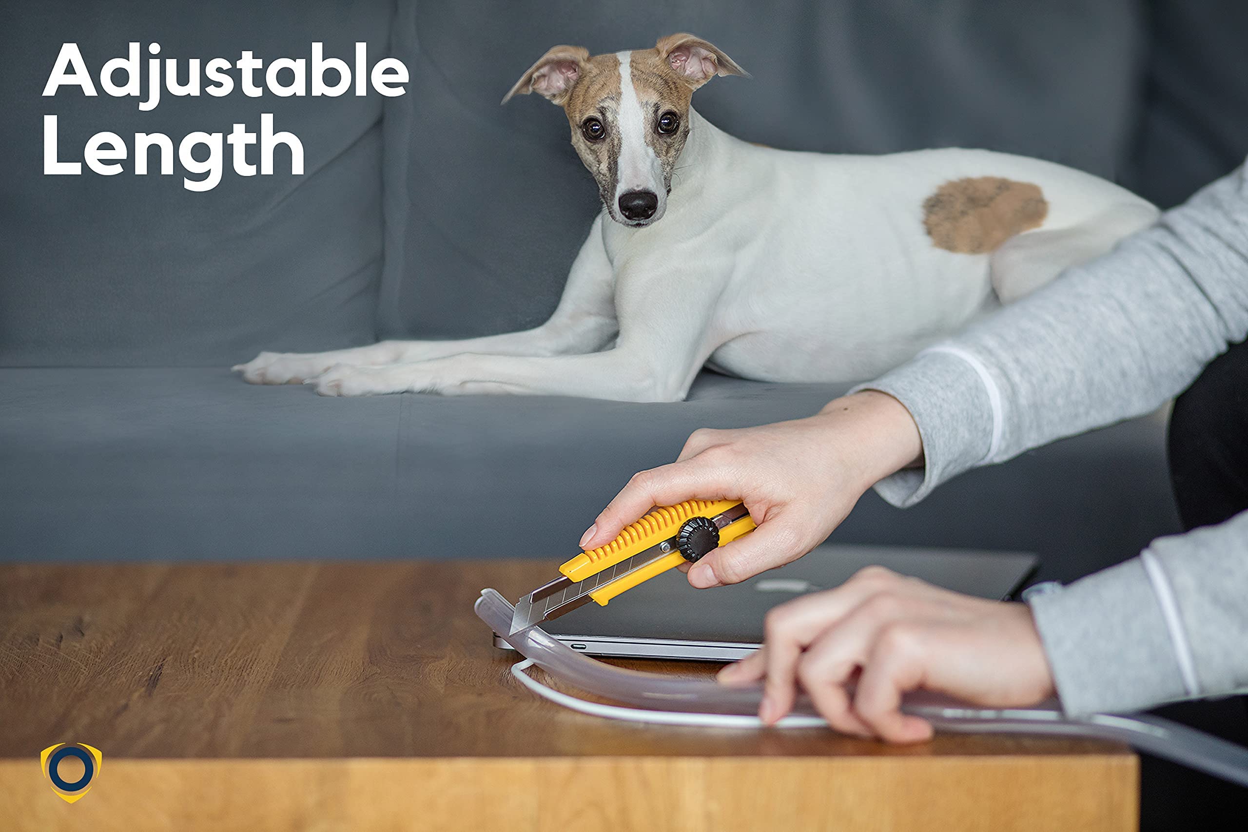 PROTECTO Pet Cord Protector Flexible Floor Cable Cover - 10ft Odor-Free ...