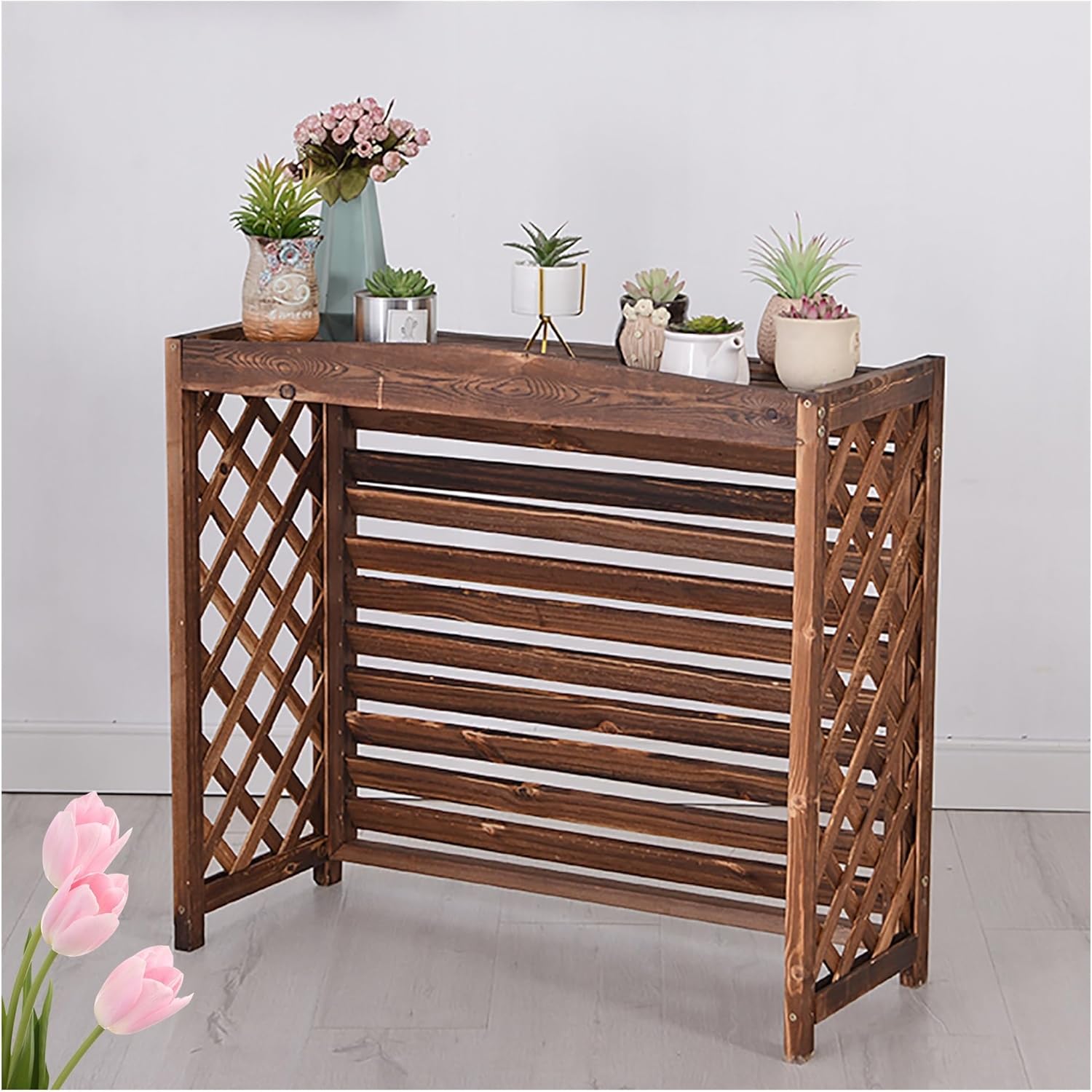 Amazon.com: Air Conditioner Fence Screen, Freestanding Privacy Screen ...