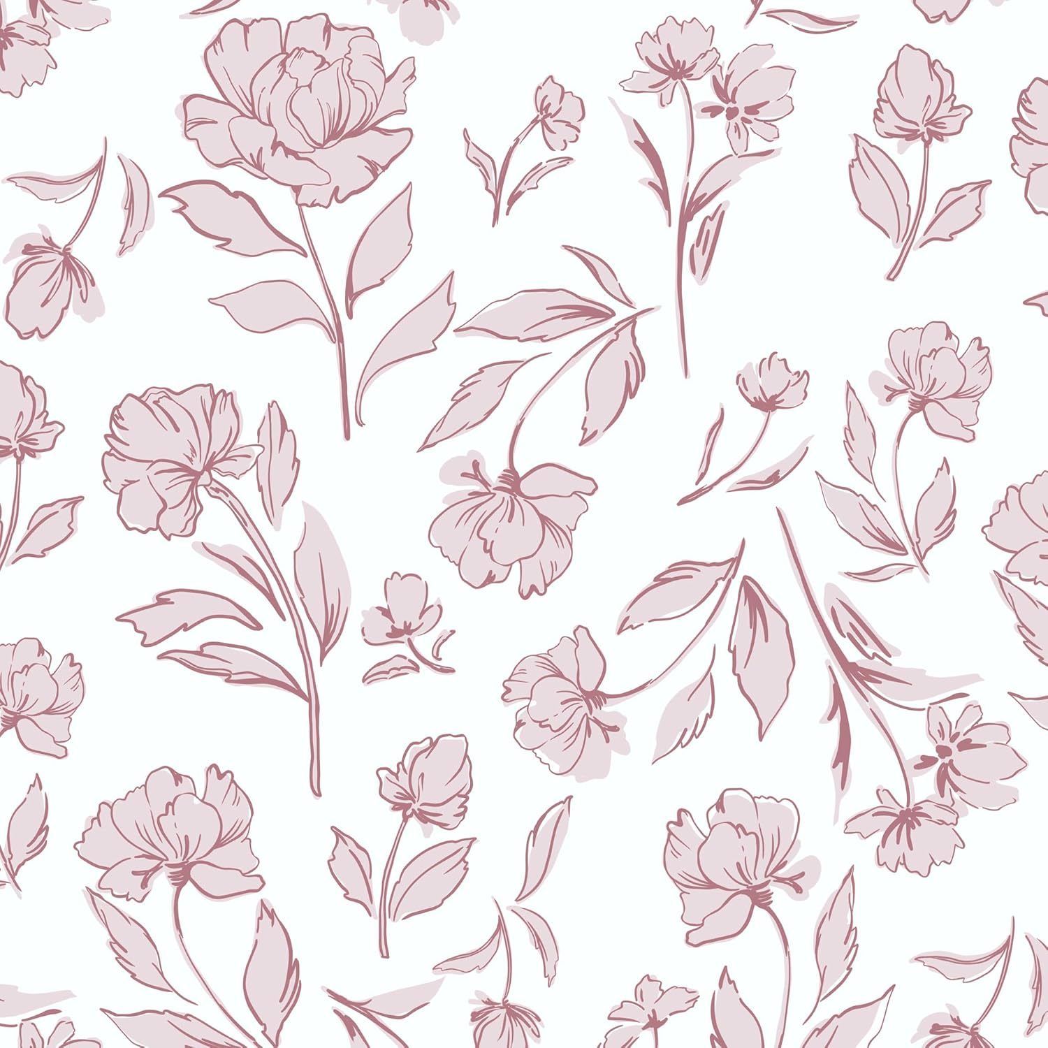 HeloHo Peel and Stick Wallpaper Floral Wall Paper Removable Self ...