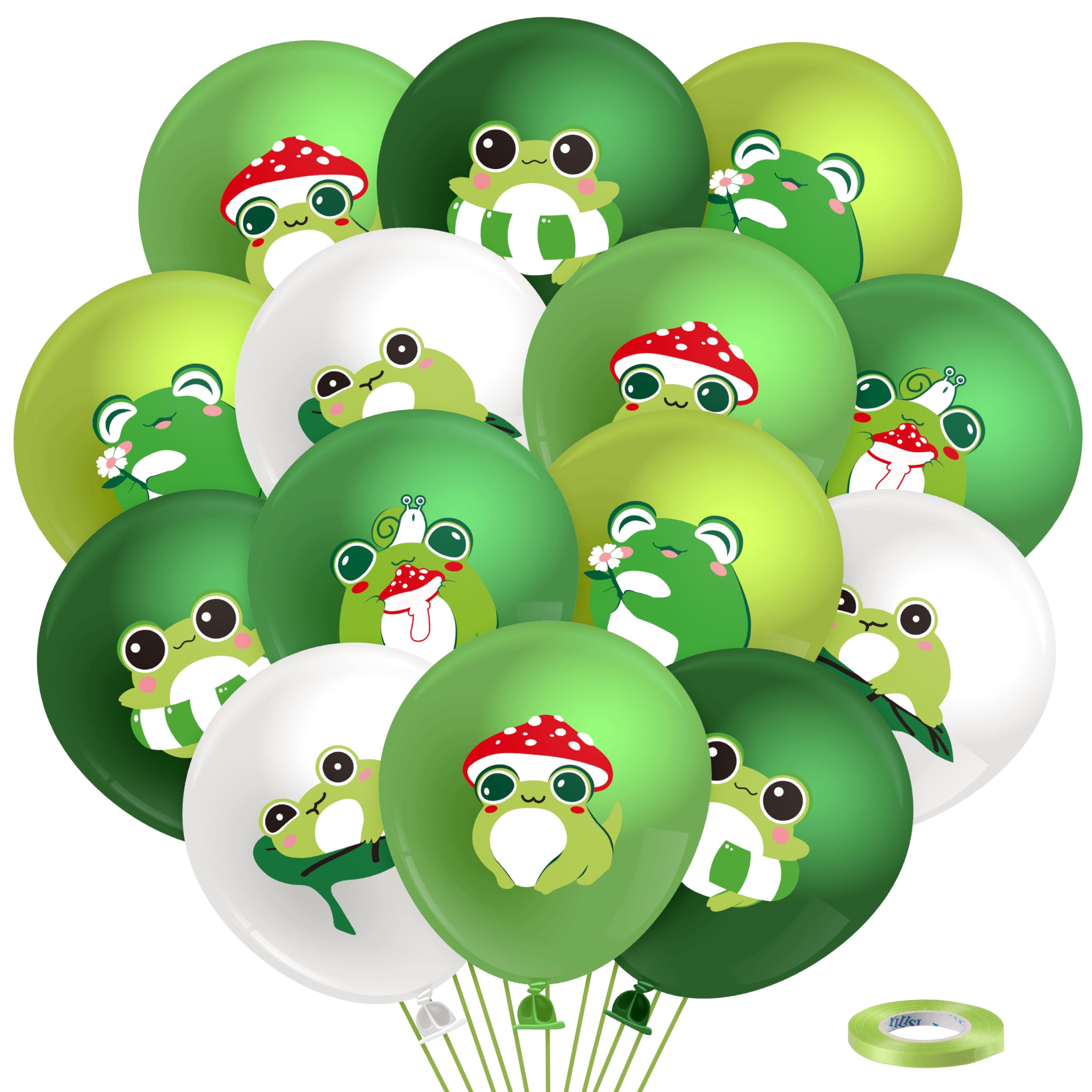 Amazon.com: K1tpde Frog Party Balloons Decorations - 50PCS Cute Frog ...