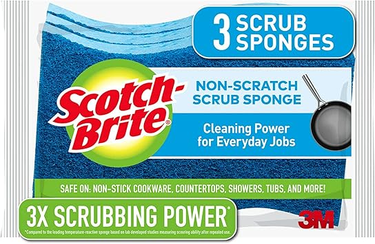 Amazon.com: Scotch-Brite Non-Scratch Scrub Sponges, For Washing Dishes ...