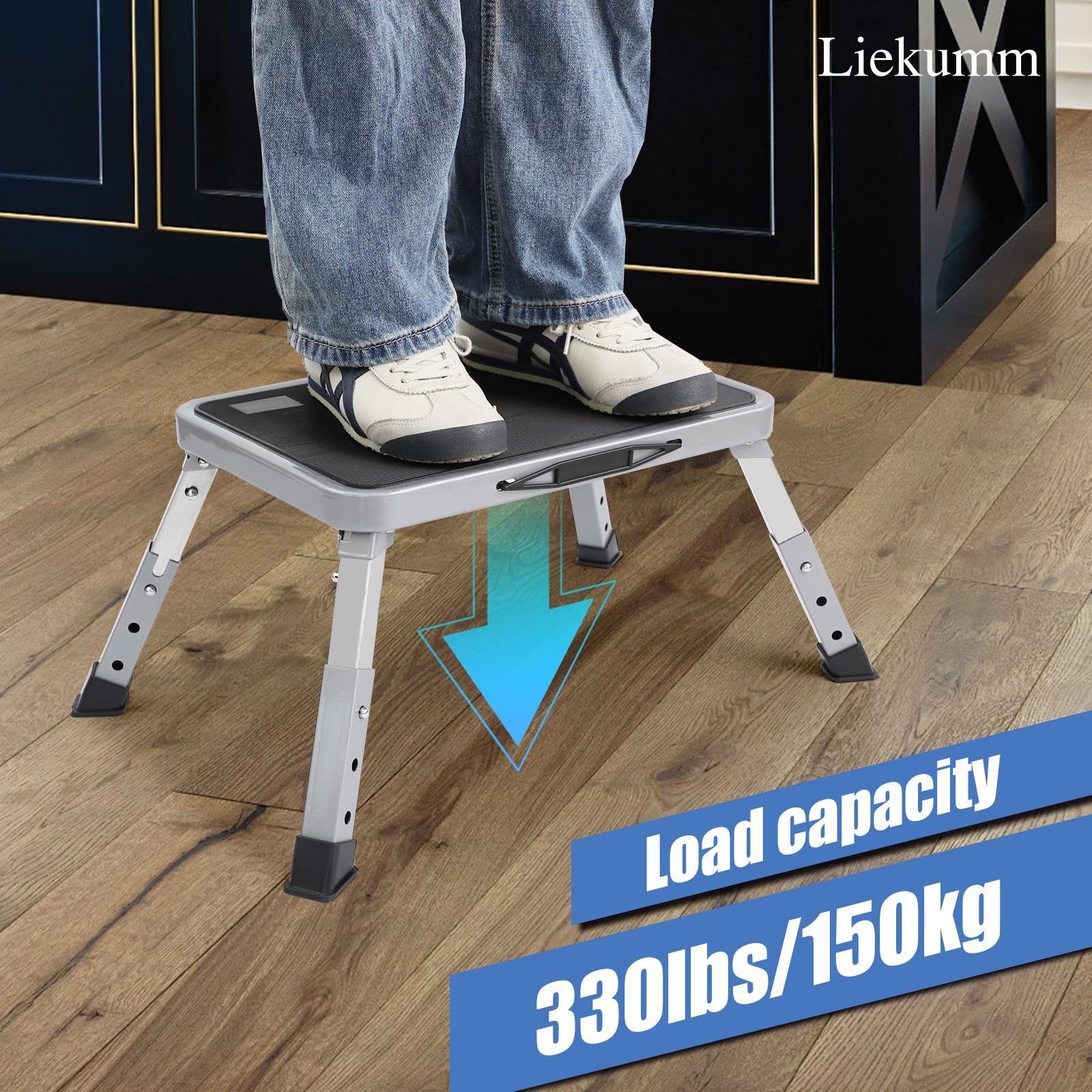 Snapklik.com : Step Stool For Kitchen,330lbs Capacity Folding Step ...