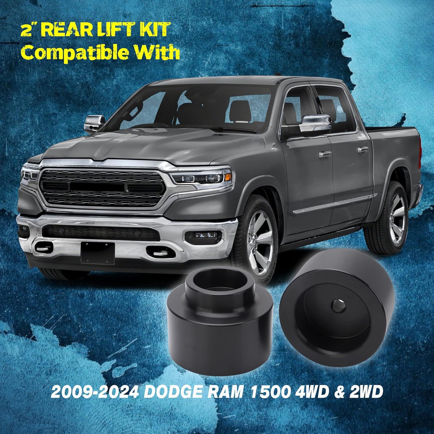 Snapklik.com : 2" Rear Leveling Lift Kit For 2009-2024 RAM 1500 4WD 2WD