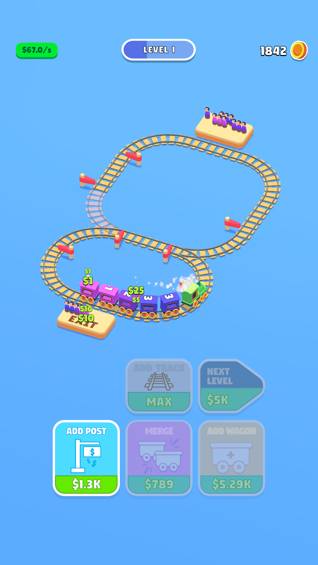 Idle Train Tycoon ASMR: Train Merger & Model Railways Simulator - App ...