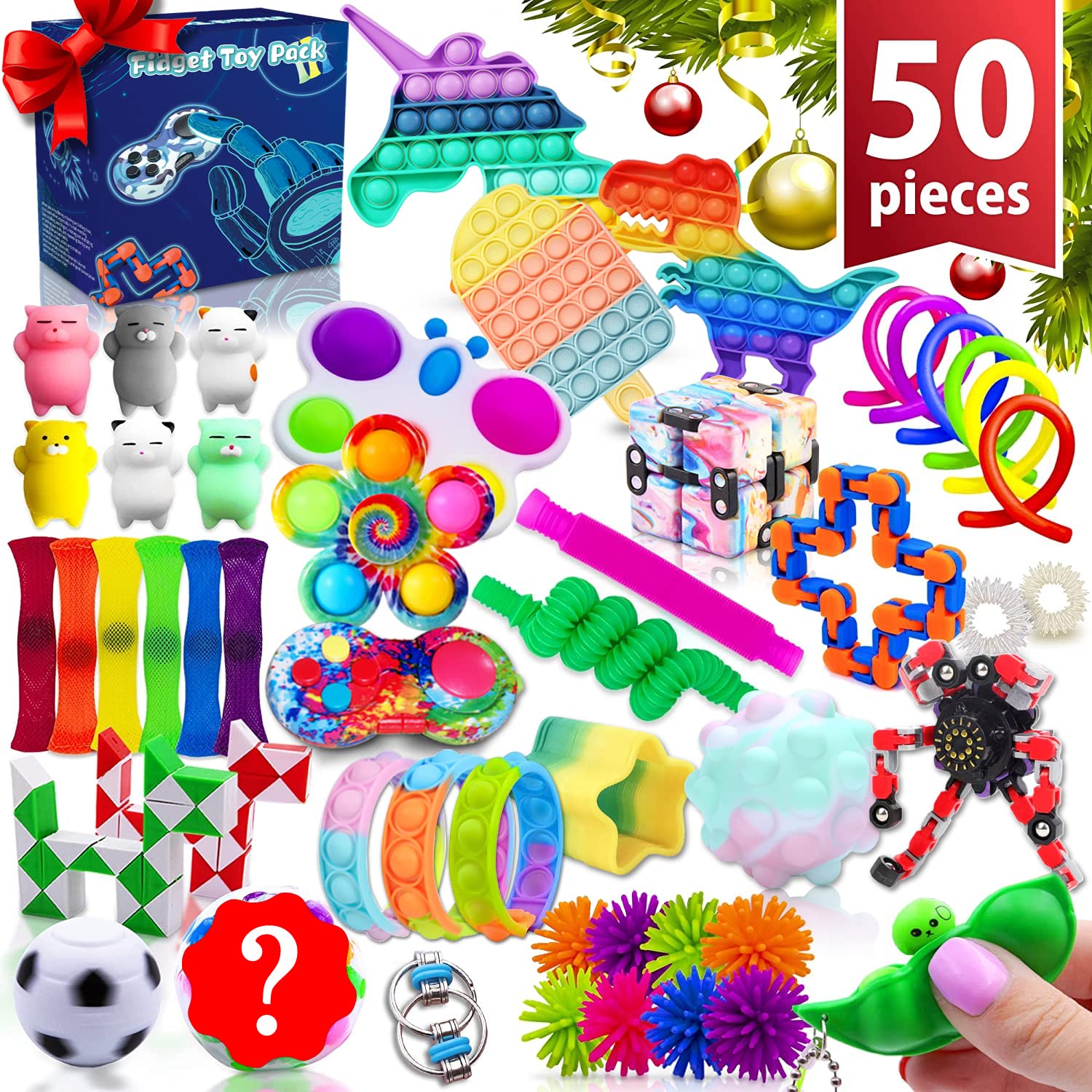 Buy 50Pcs Fidget Toys, Fidget Packs Fidget Toy Set, Ice Cream Hamburg ...