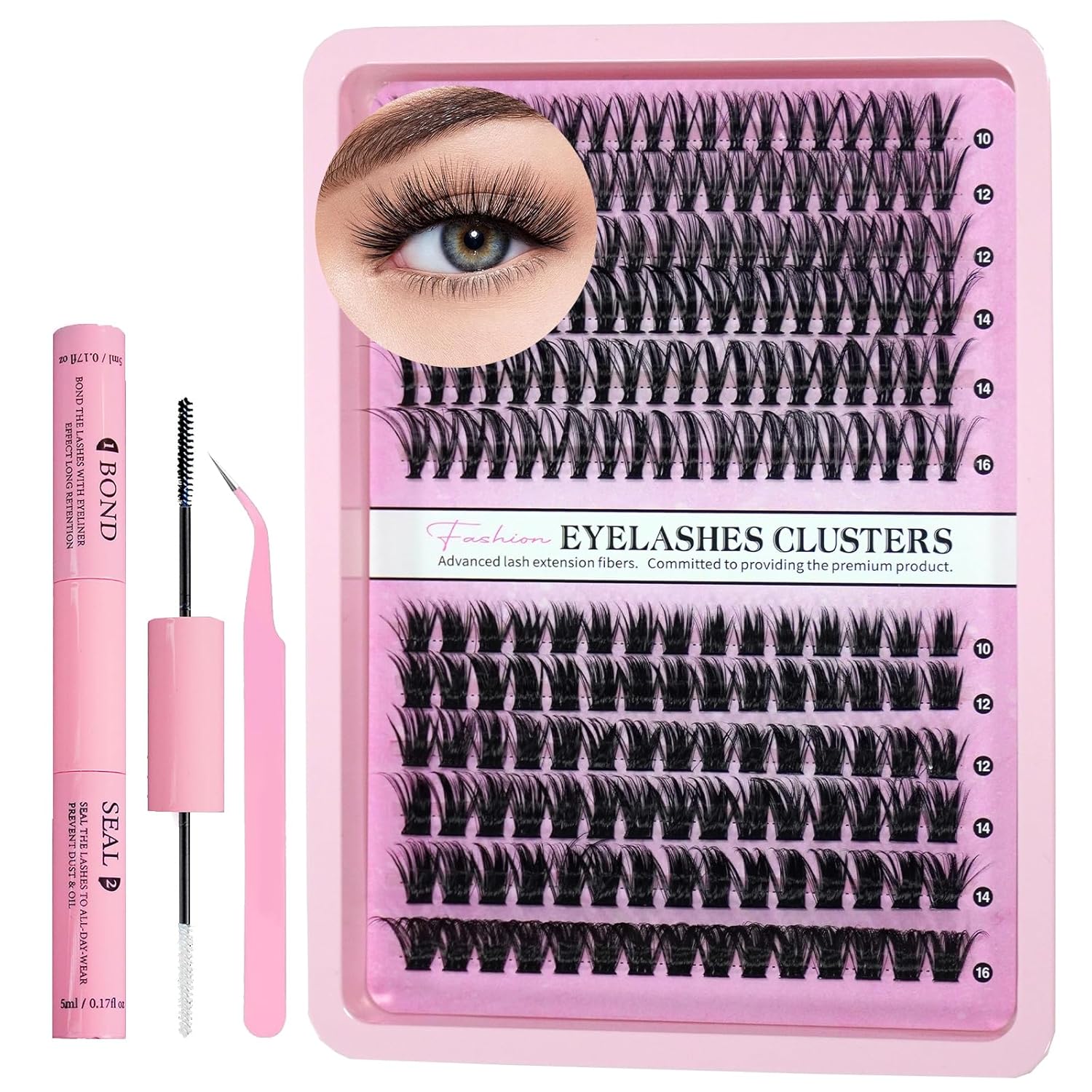 Amazon.com: Azenlo Lash Extensions Cluster DIY Lashes 240pcs 30D 80D 8 ...