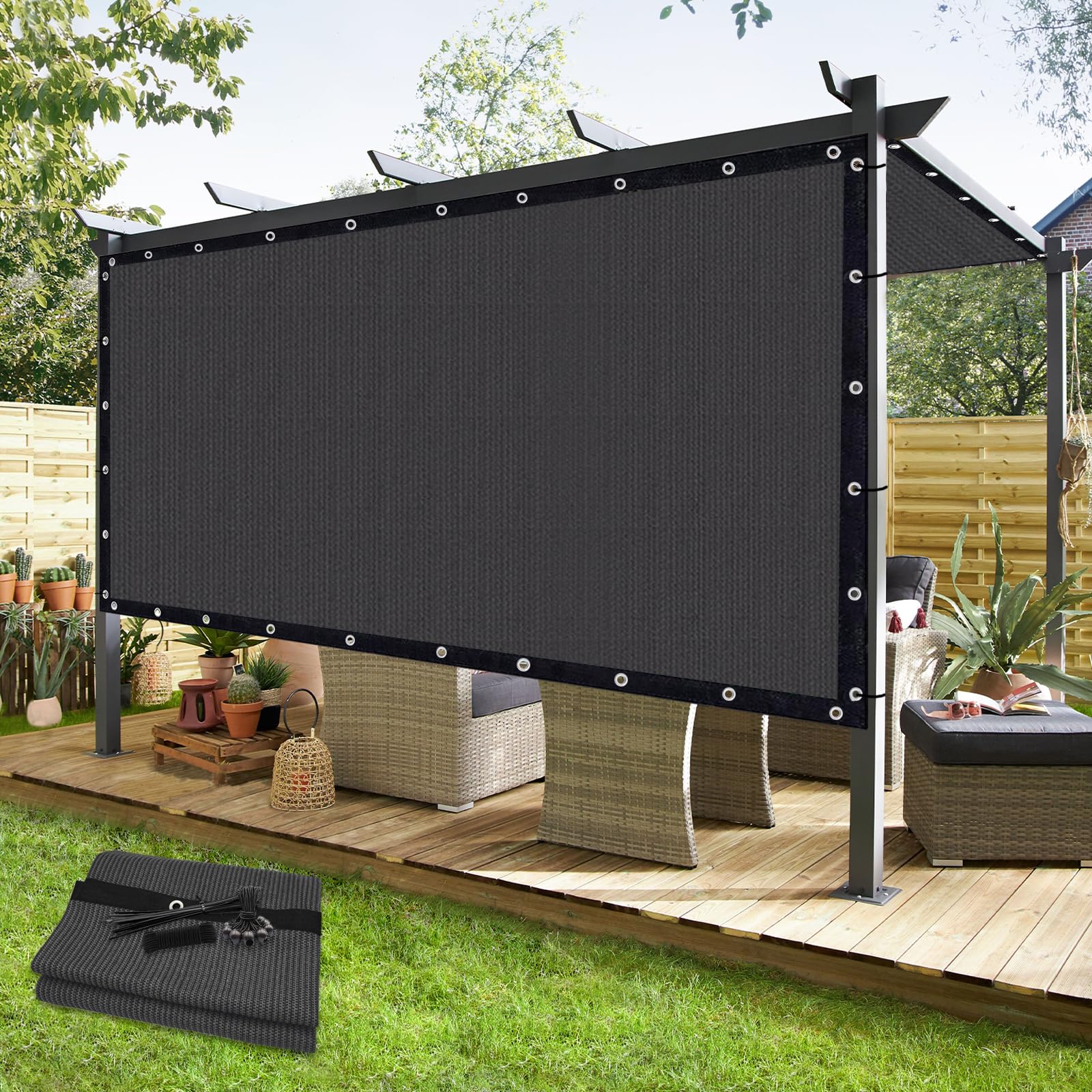 Amazon.com : KANAGAWA 90% Sun Shade Cloth 10'X 10' Outdoor Pergola ...