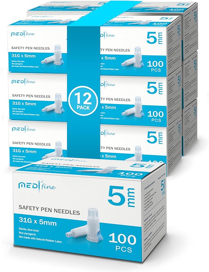Amazon.com: Medt - Fine Insulin Pen Needles (Safety Type 31G 5mm ...