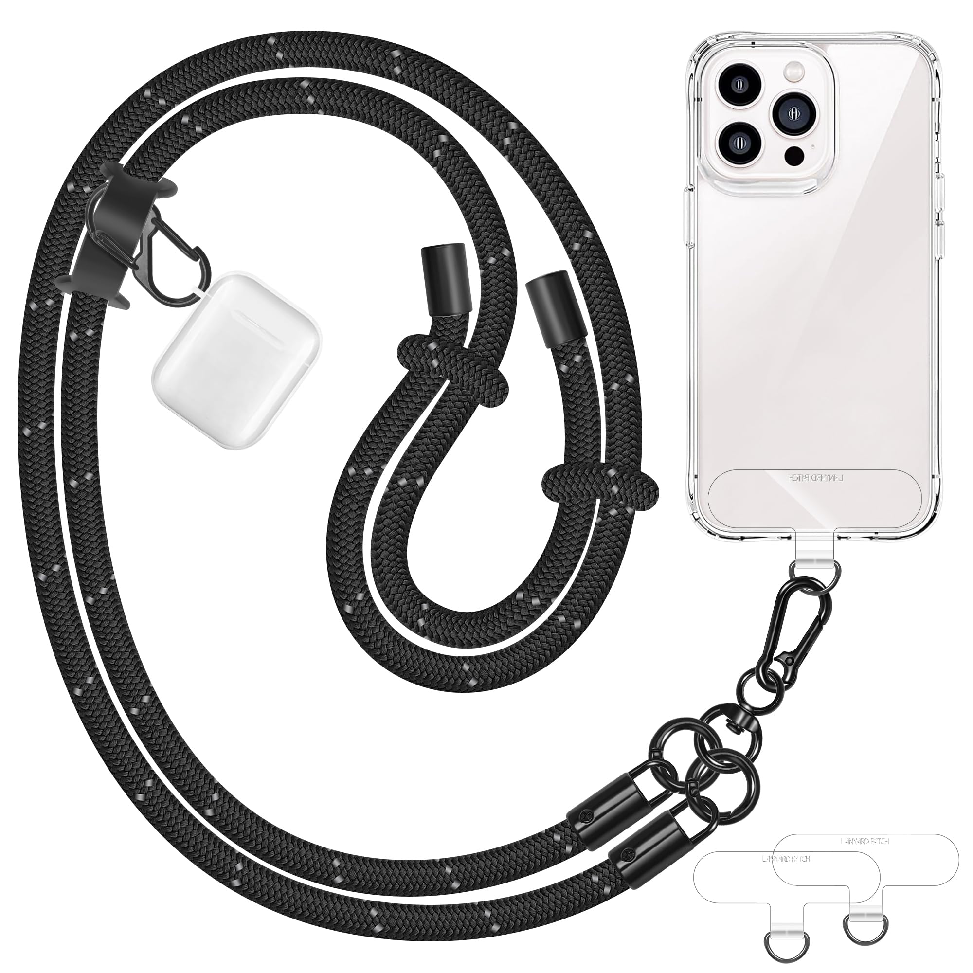 UKON Cell Phone Lanyard Crossbody Phone Strap,Adjustable Soft Nylon ...