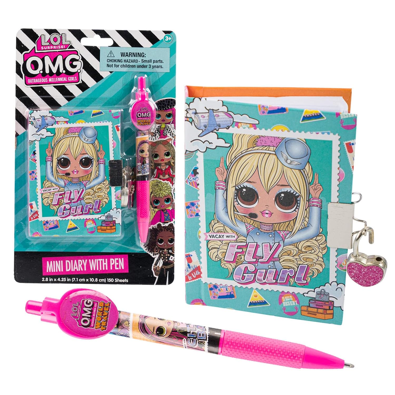 LOL Surprise Mini Diary with Lock And Pen for Girls Journal Notebook ...