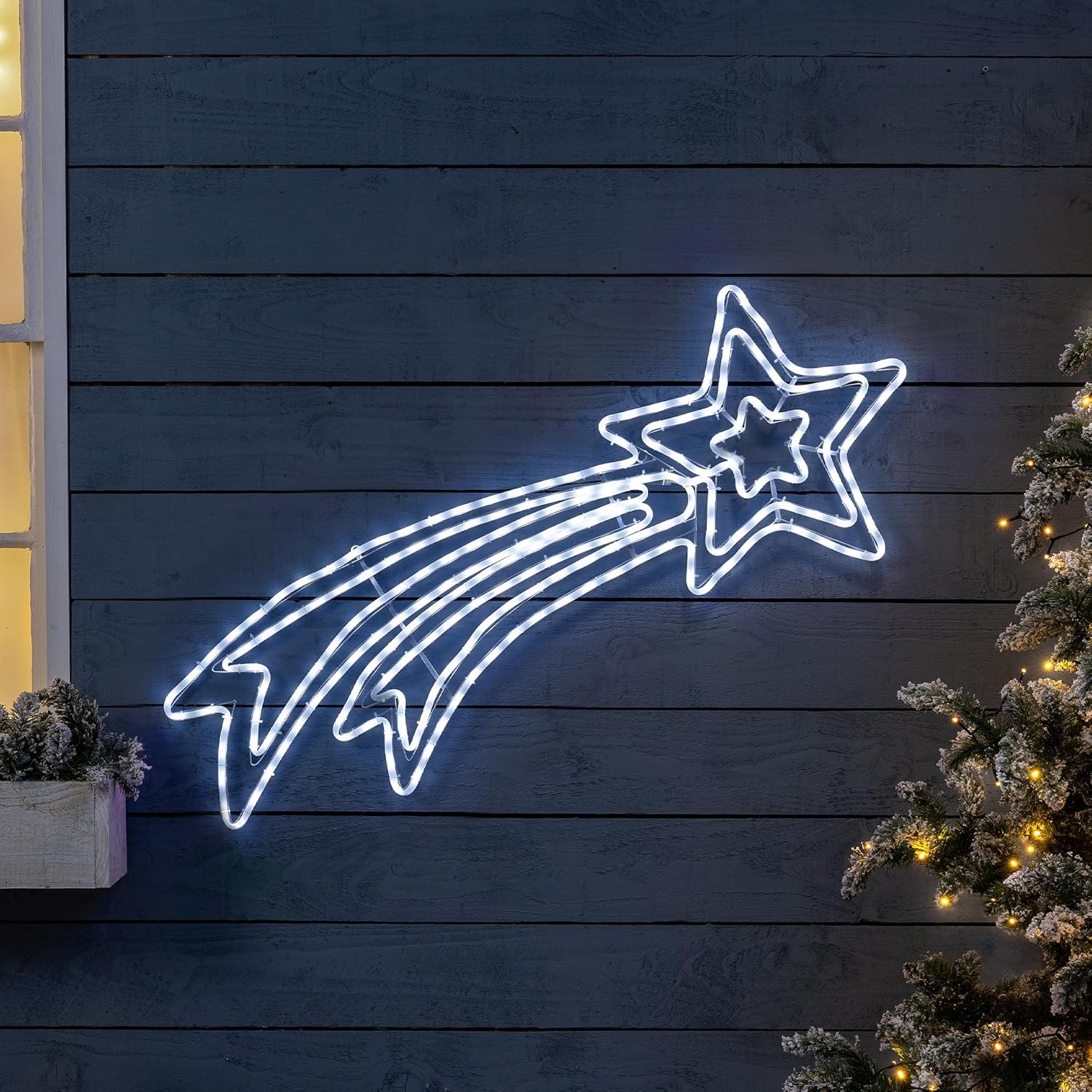Christow Shooting Star Christmas Light Outdoor Decoration, Energy ...