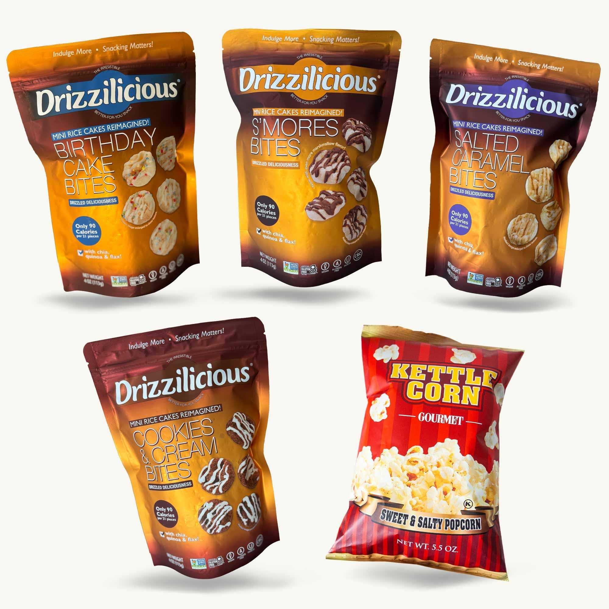 Amazon.com: Drizzilicious Mini Rice Cakes Variety Pack - Rice Crisps ...