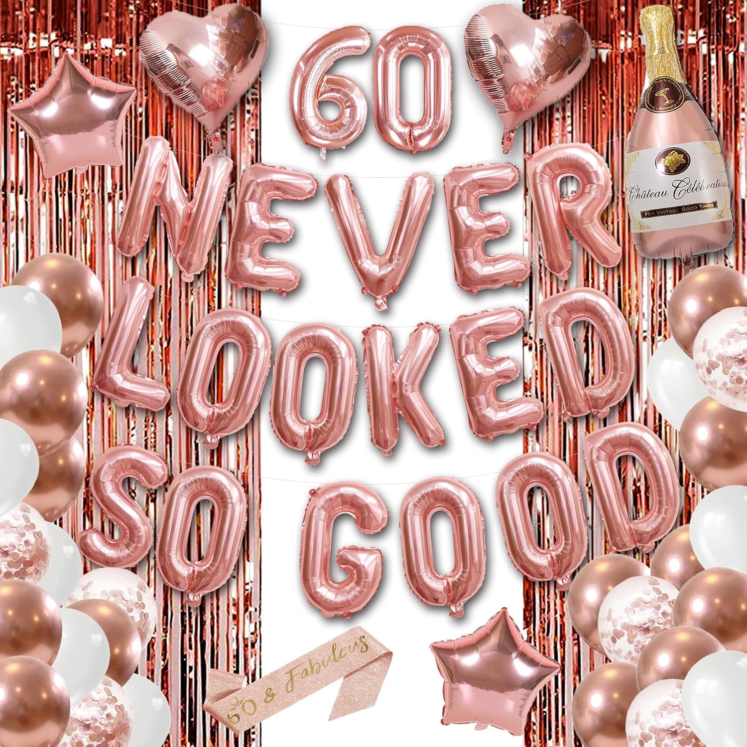 Amazon.com: 60 Never Looked So Good 60th Birthday Party Decorations For ...