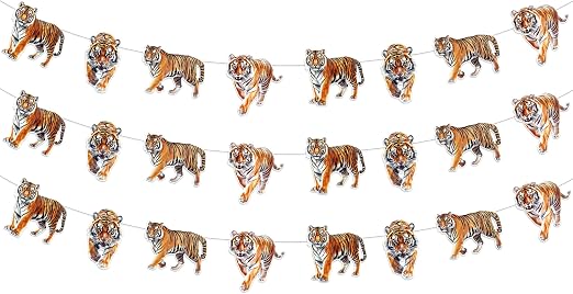 Amazon.com: Wonmelody Tiger Party Decorations 3Pcs Tiger Birthday ...