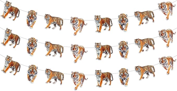 Amazon.com: Wonmelody Tiger Party Decorations 3Pcs Tiger Birthday ...
