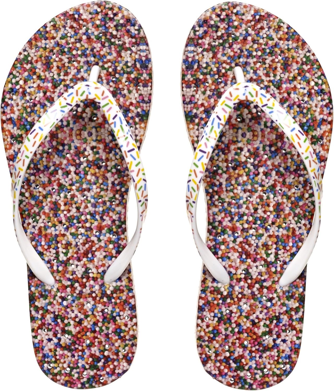 Amazon.com: Showaflops Womens Sprinkles, Printed Strap, Color: White ...