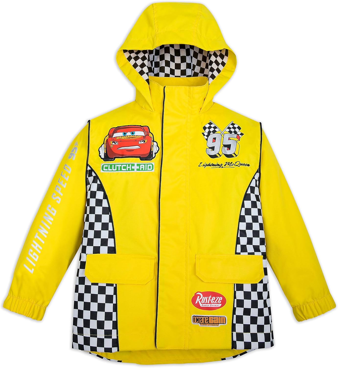 Amazon.com: Disney Pixar Lightning McQueen Rain Jacket for Boys, Size 5 ...