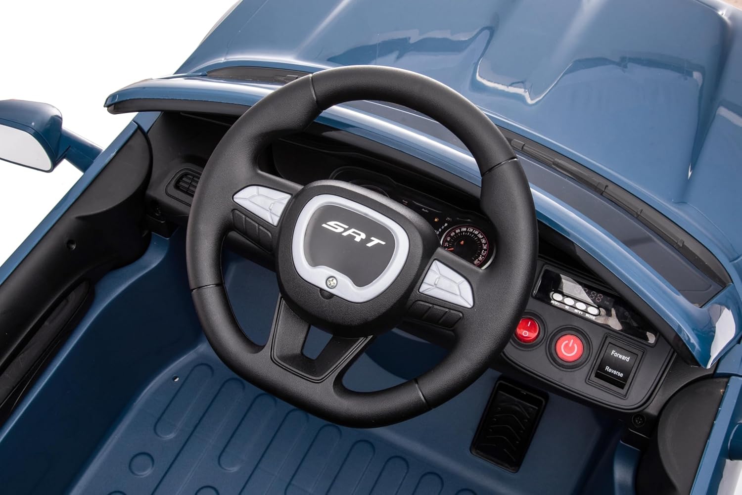 FORESEE Vehículo eléctrico Dodge Challenger con control remoto de 12 V ...