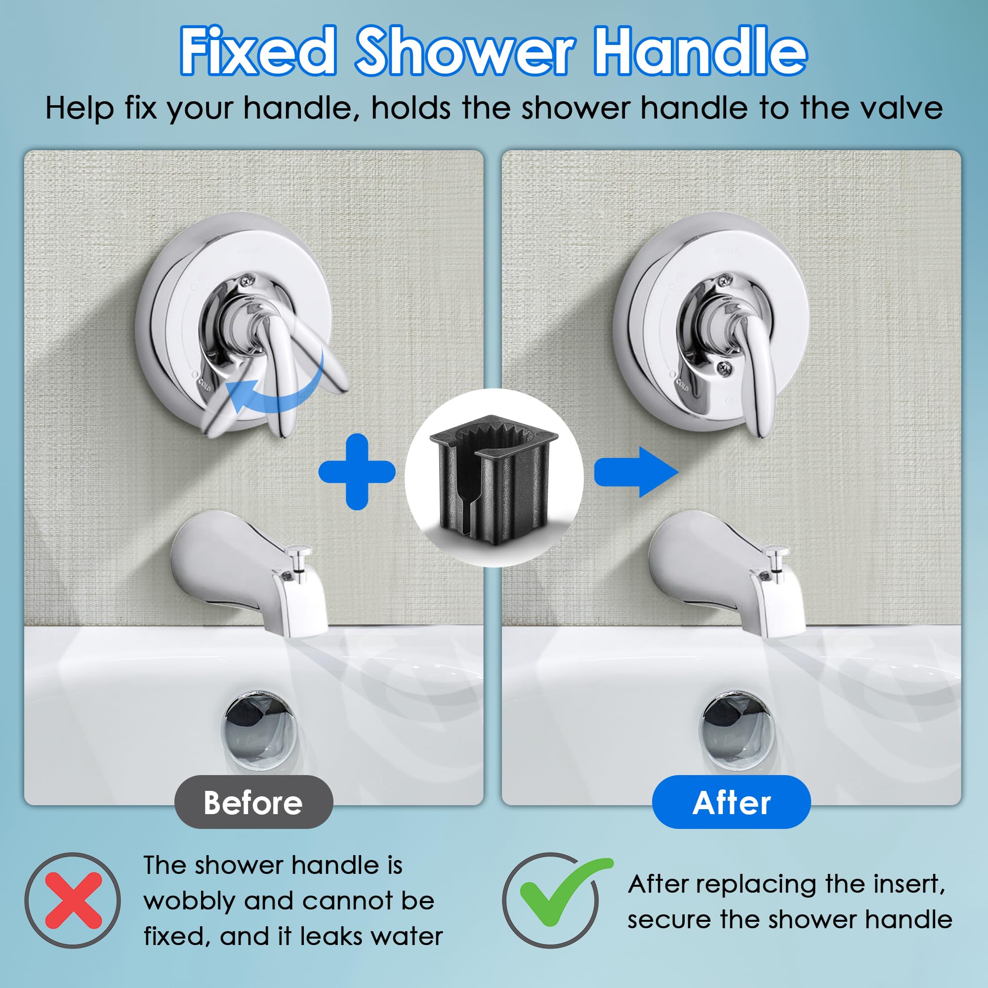 Shower Handle Repair Part 10Pcs Shower Faucet Handle Insert 1060514 ...
