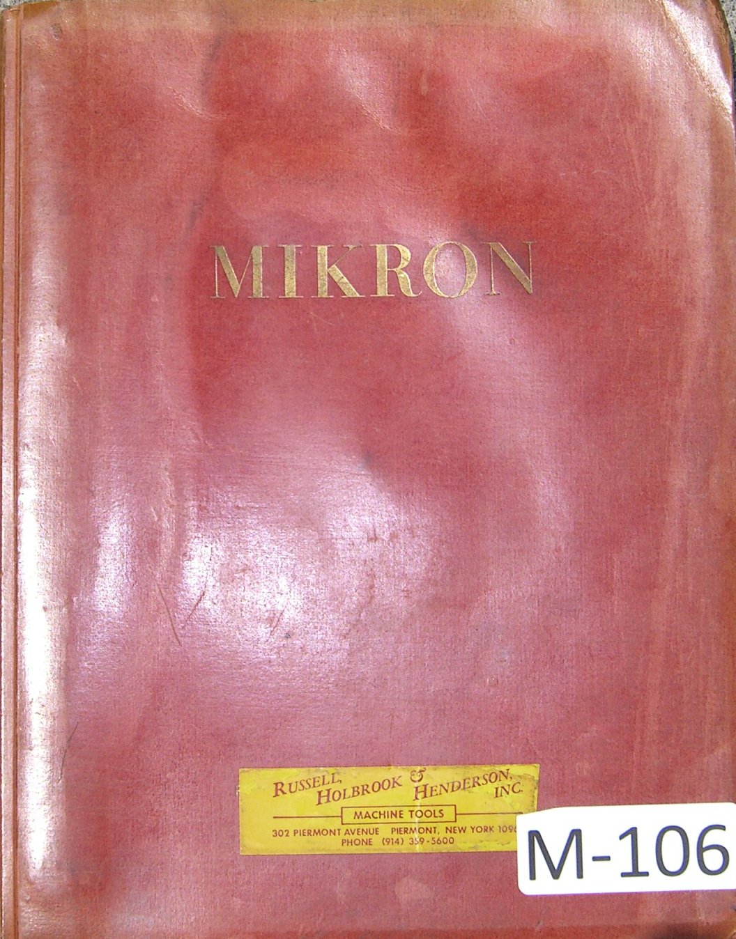 Mikron Universal Shaping Machine 134 Instruction Manual: Mikron: Amazon ...