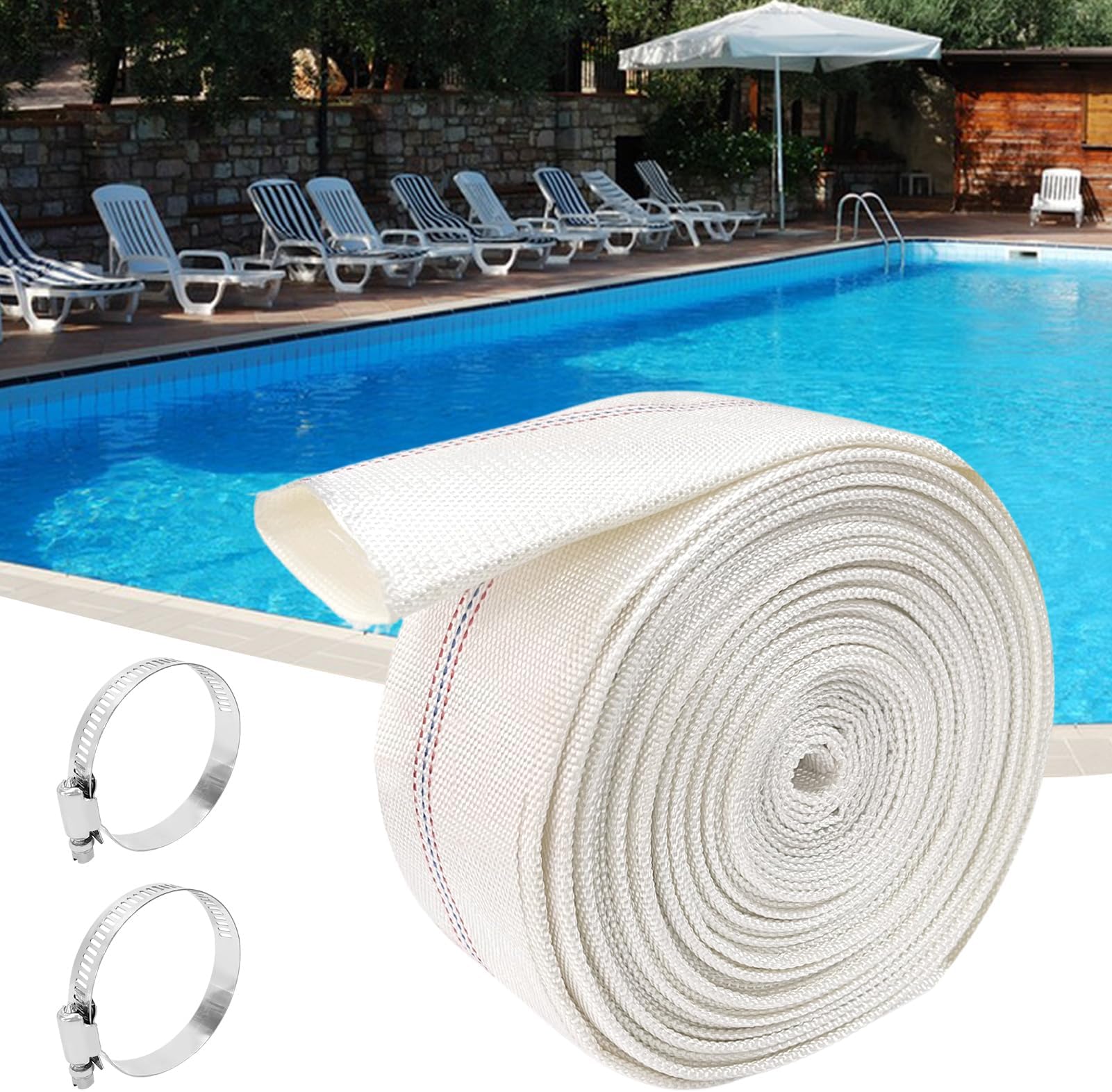 Amazon.com: 2 Inch x 50Ft Length Swimming Pool Backwash Hose Heavy Duty ...
