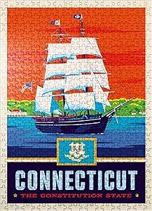 Amazon.com: MyPuzzle Connecticut: The Constitution State - Premium 500 ...