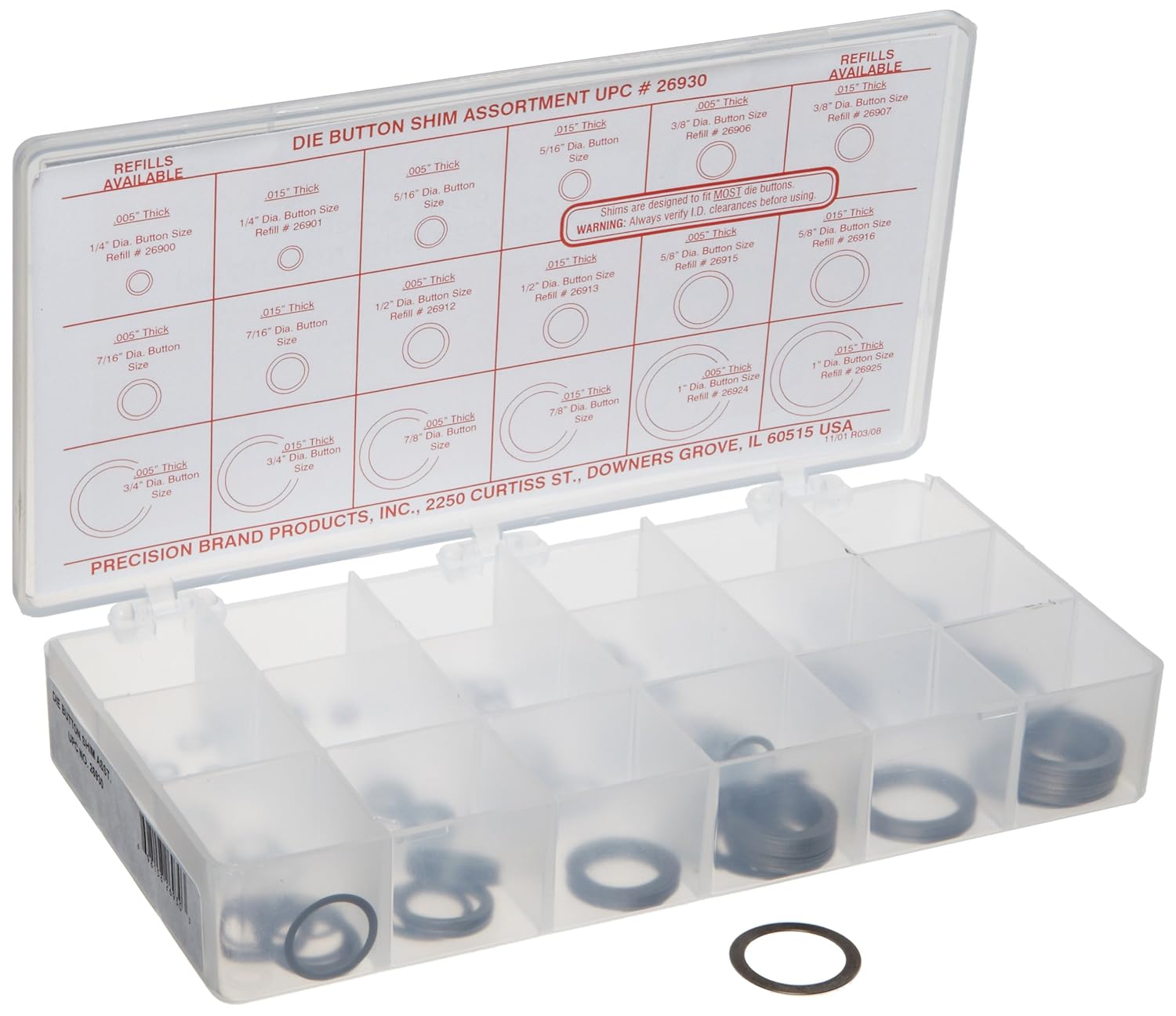 Die Button Shim Assortment (Pack of 450) : Amazon.co.uk: Business ...