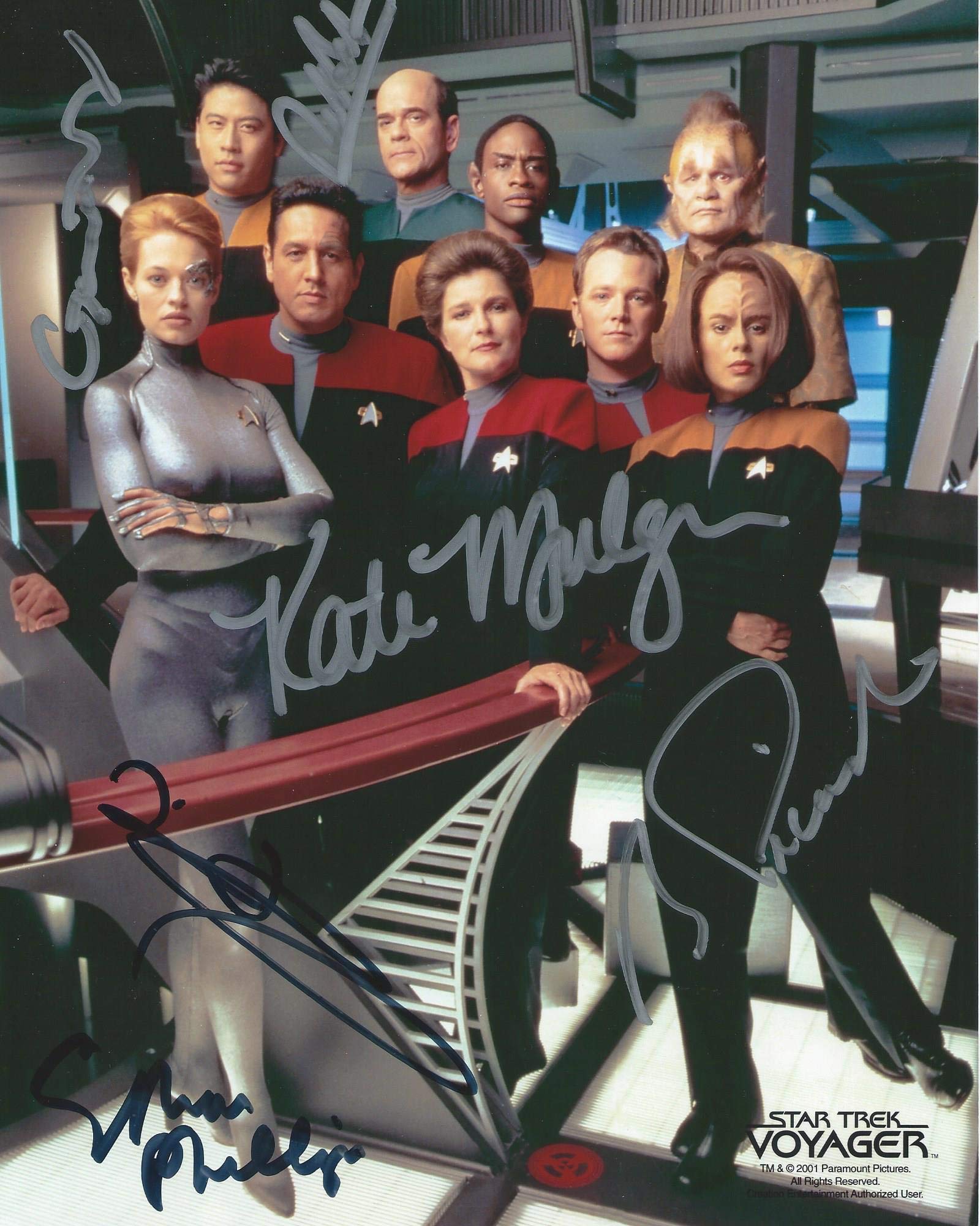 Voyager Crew Wallpaper Star Trek Voyager Cast Signed 8x10 Photo 9