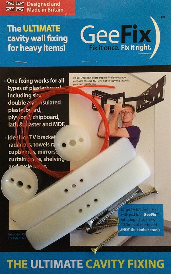 Plasterboard Cavity Wall Fixings Drywall Anchors Heavy Duty GeeFix ...