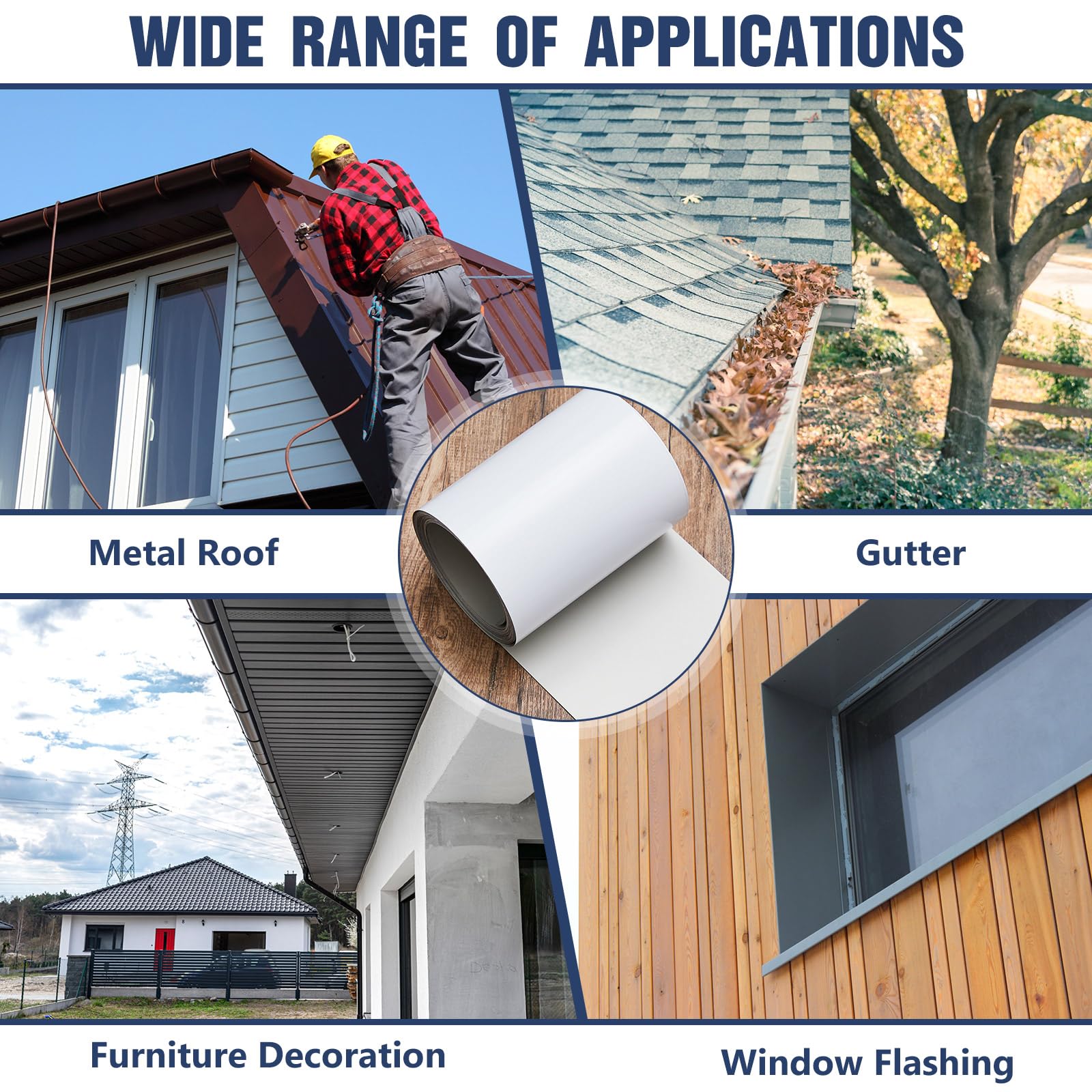 White Aluminum Flashing Roll ECcandiedhaws 1 Roll Aluminum Flashing