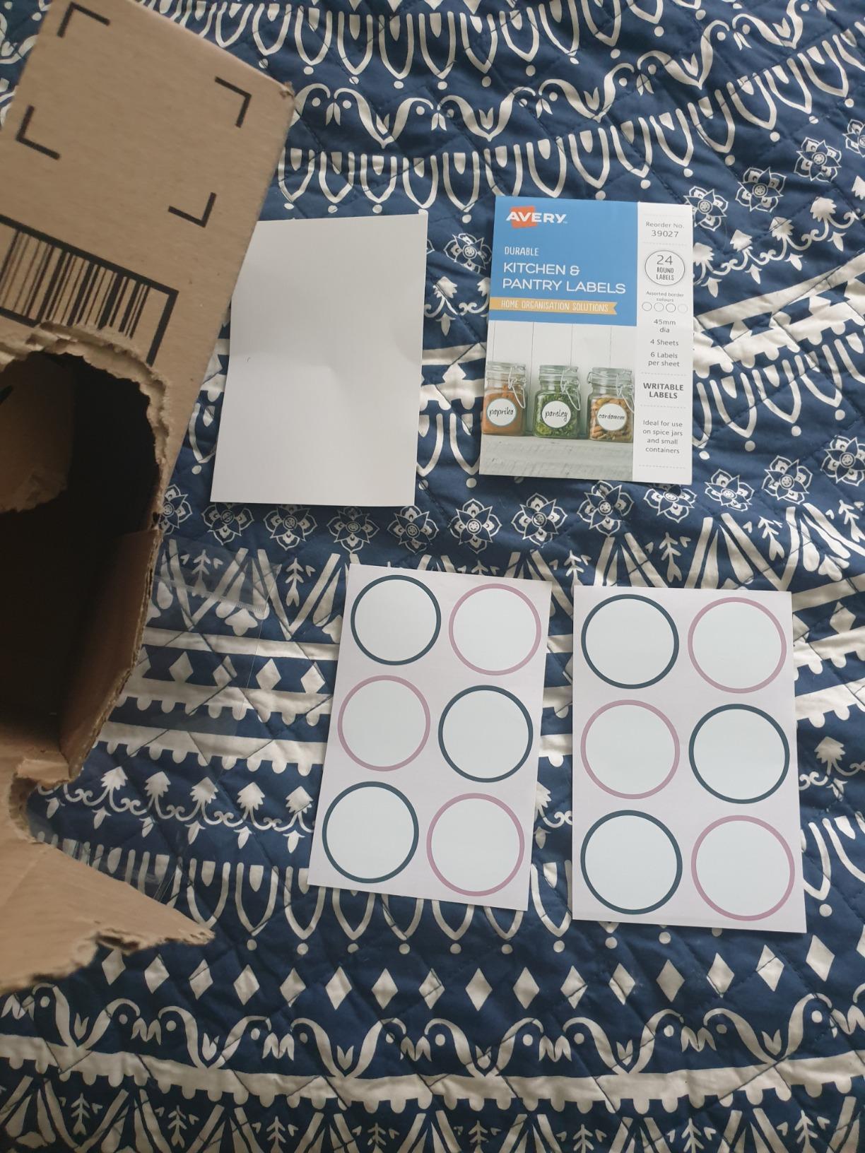 Avery Rectangle Freezer-Safe A6 Kitchen and Pantry Labels - Food ...