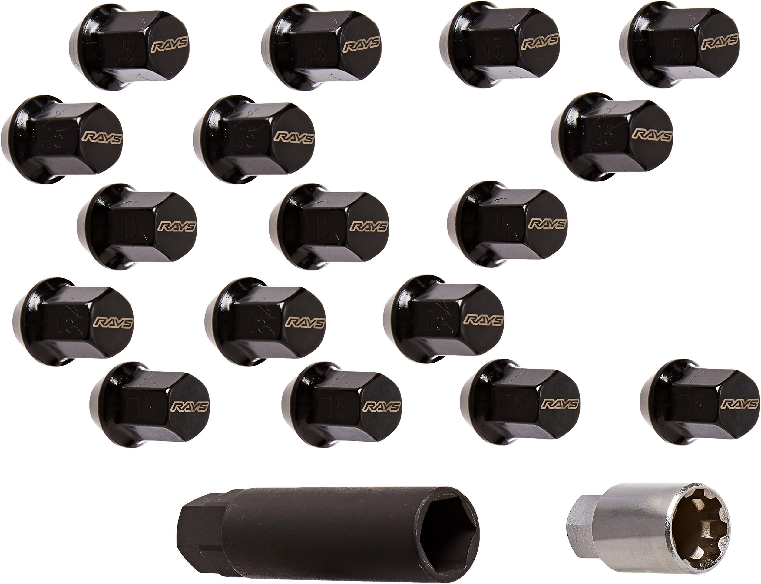 Amazon.com: Rays W171215B Black (M12 x 1.50 Thread Size) Hex Lock and ...
