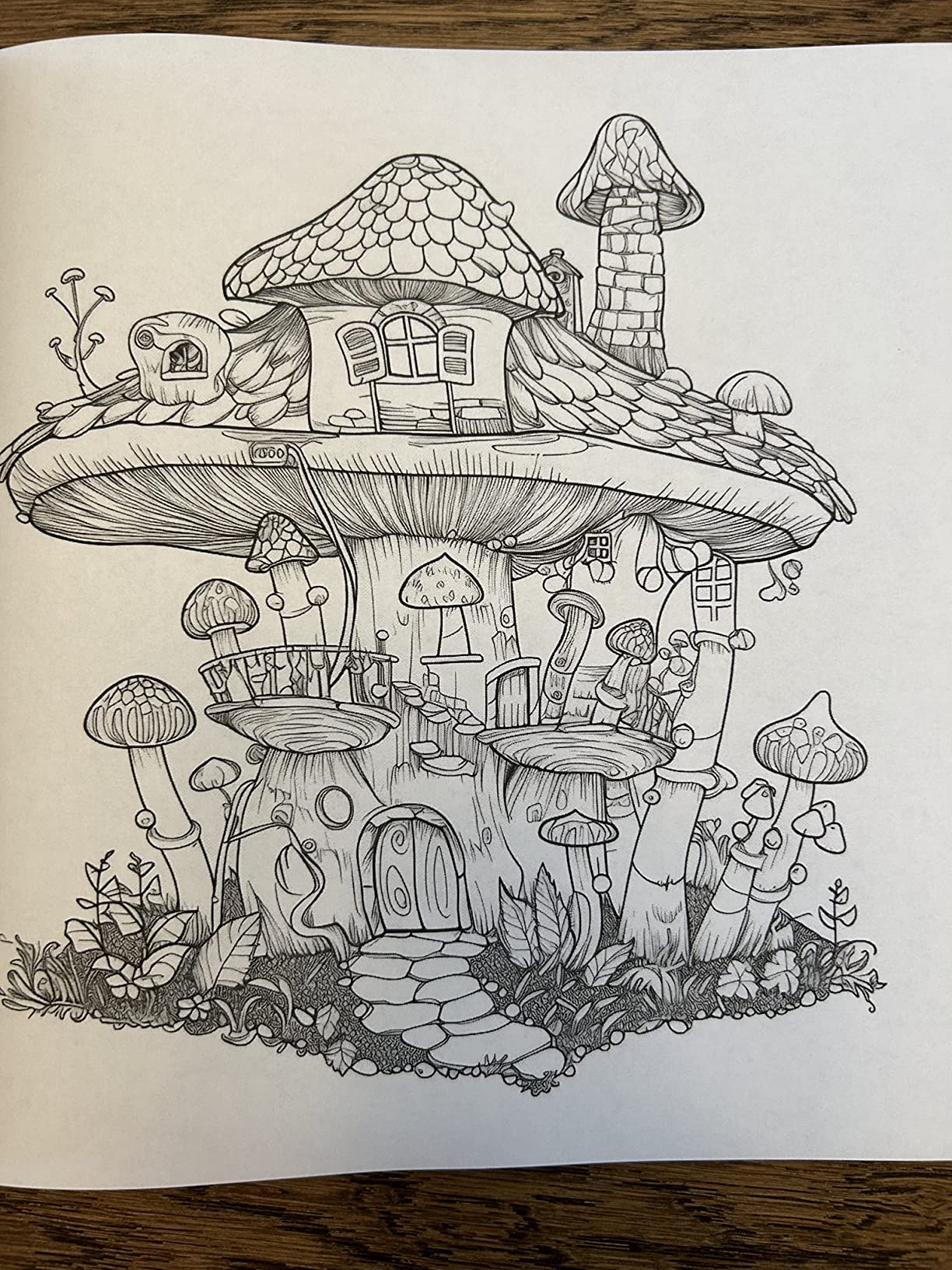 Amazon.com: Fantasy Mushroom House Coloring Book for Adults: 50 ...
