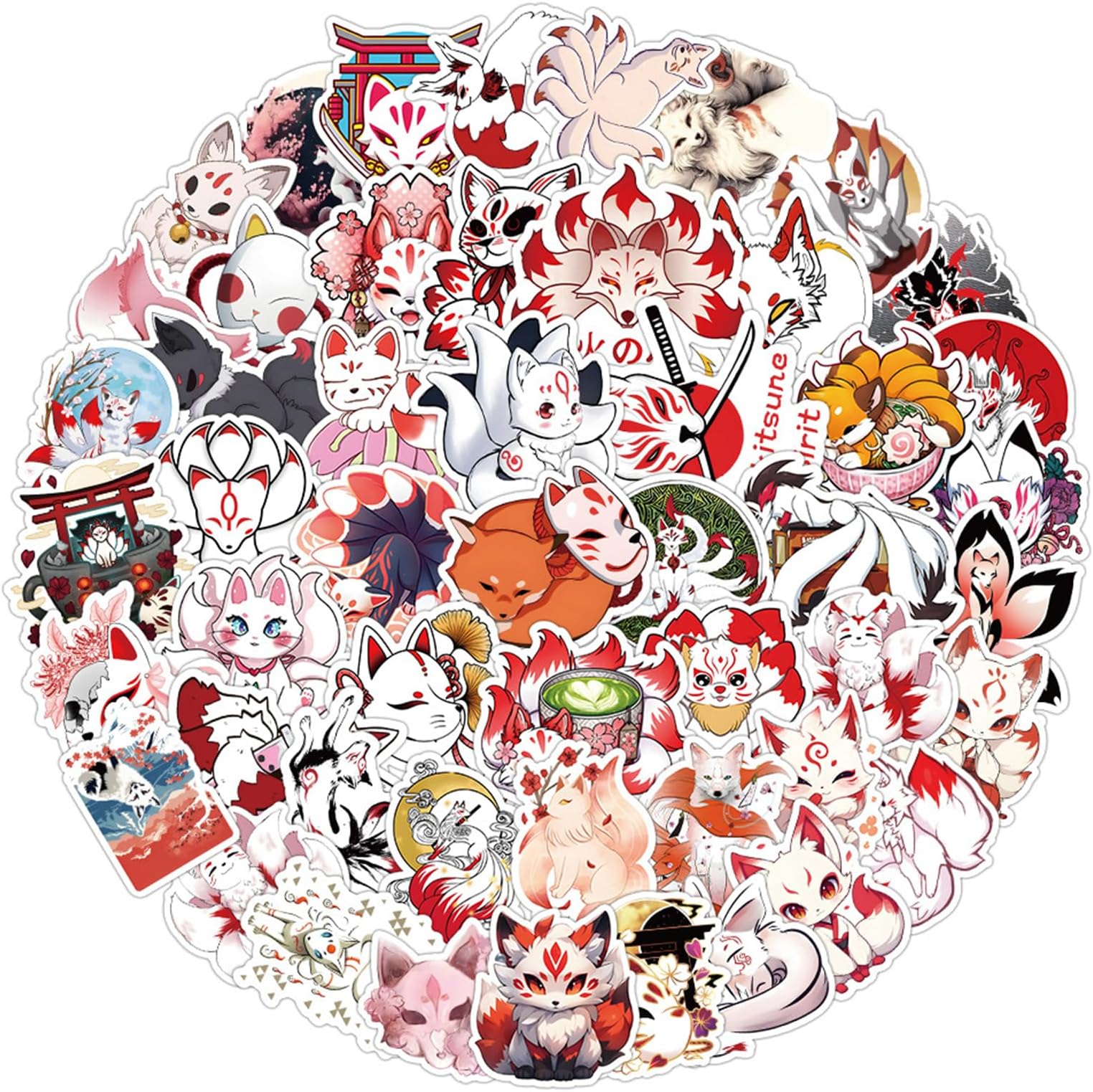 Amazon.com: 100 Pcs Foxes Stickers Woodland Animal Stickers Vinyl ...