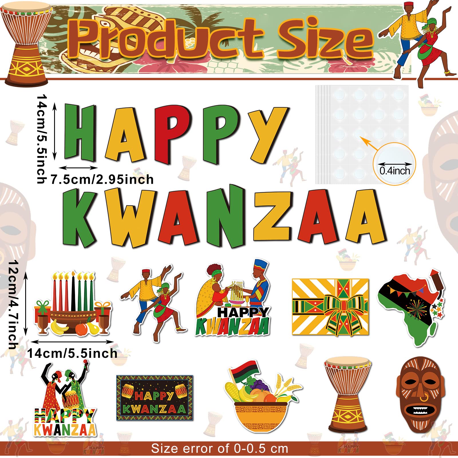 Snapklik.com : 68 Pcs Kwanzaa Classroom Bulletin Border Decoration ...