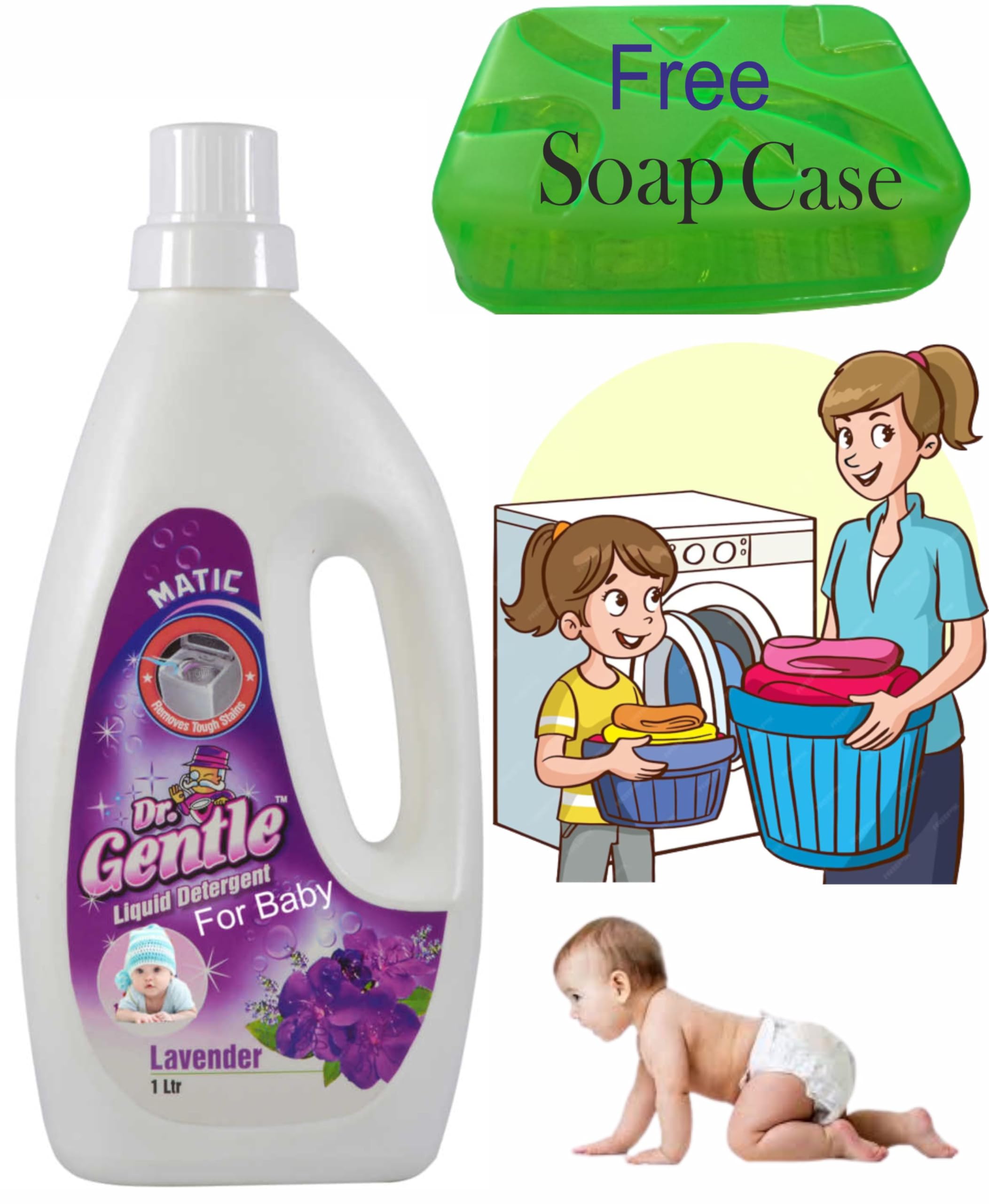 Baby Fresh Laundry Detergent, 5X Stain & Germ Removal, 1000ml : Amazon ...