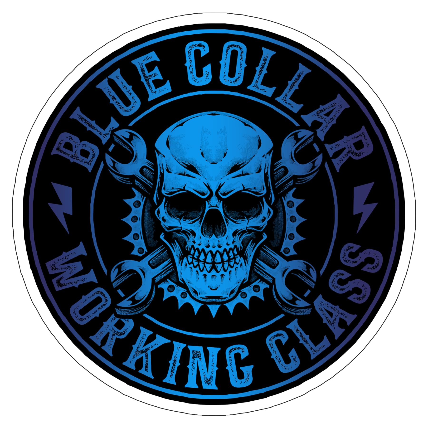 Amazon.com: Blue Collar Working Class Sticker Hard Hat Stickers Funny ...