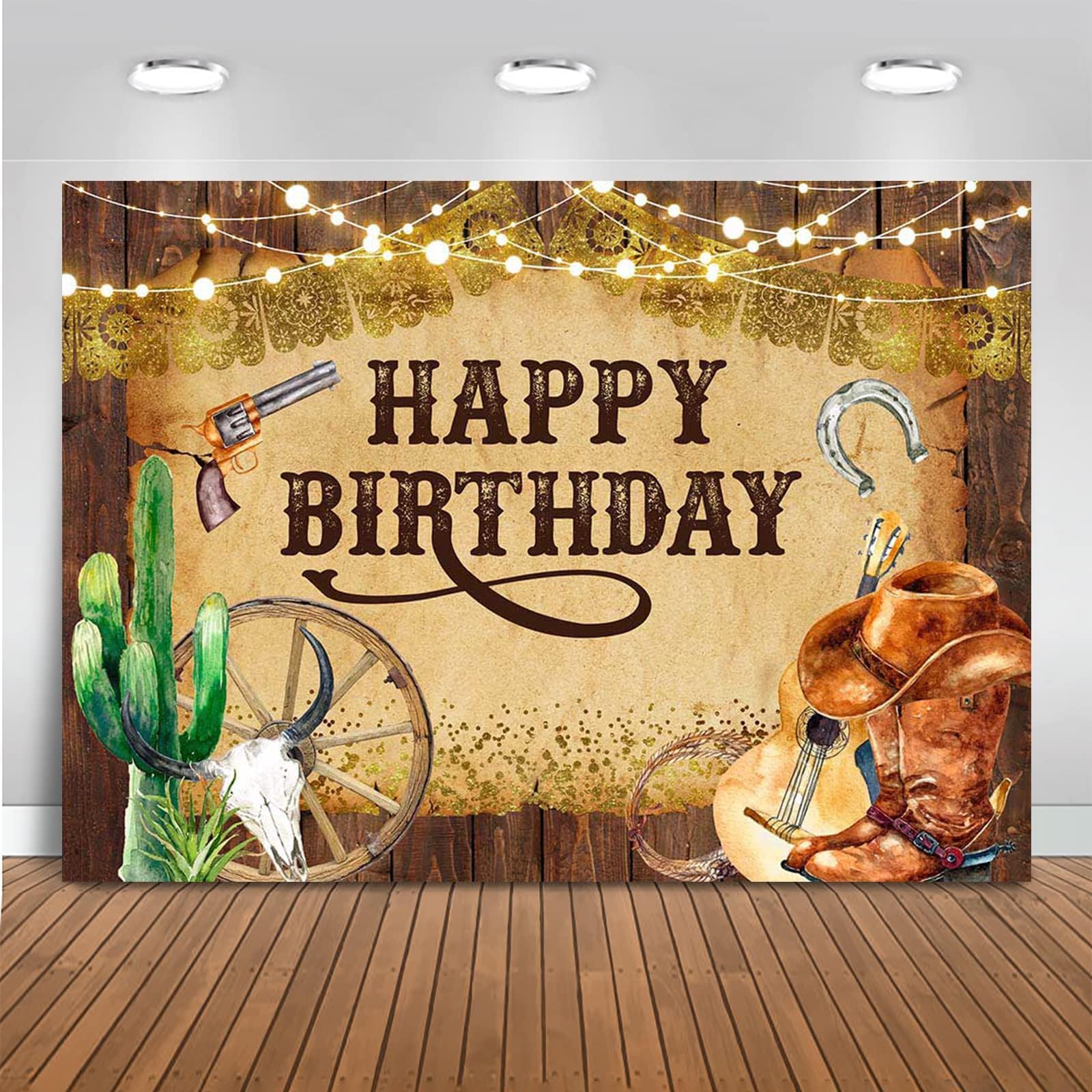 Amazon.com : Mocsicka Western Backdrop Western Party Decorations Wild ...