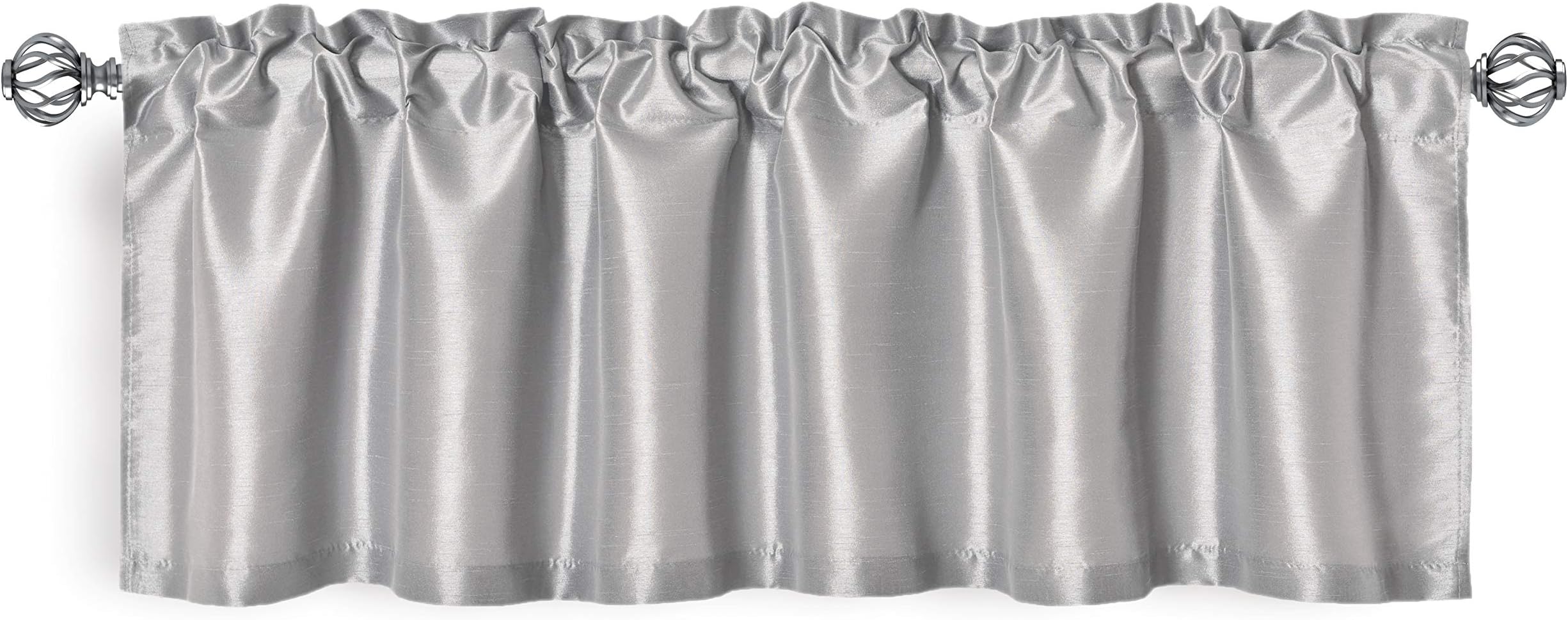 Amazon.com: Aiking Home Solid Faux Silk Window Valance, Ivory-Size 56 ...