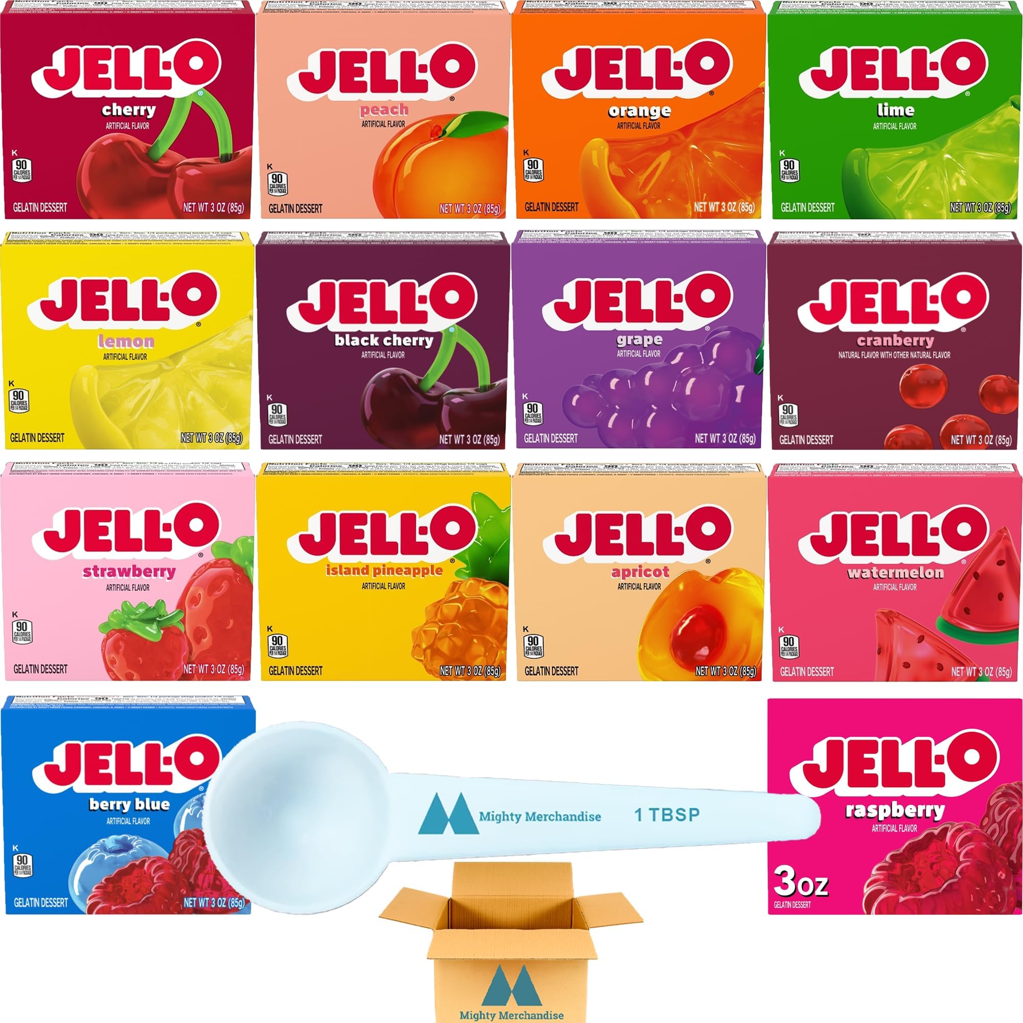 Amazon.com : Jell-O Gelatin Variety Pack - 3 oz Boxes (Pack of 14 ...