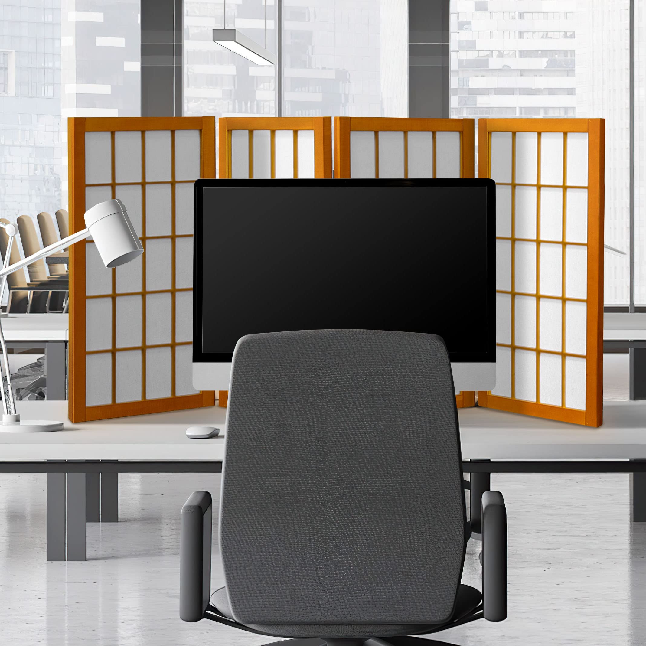 Snapklik.com : 2 Ft Short Desktop Window Pane Shoji Screen