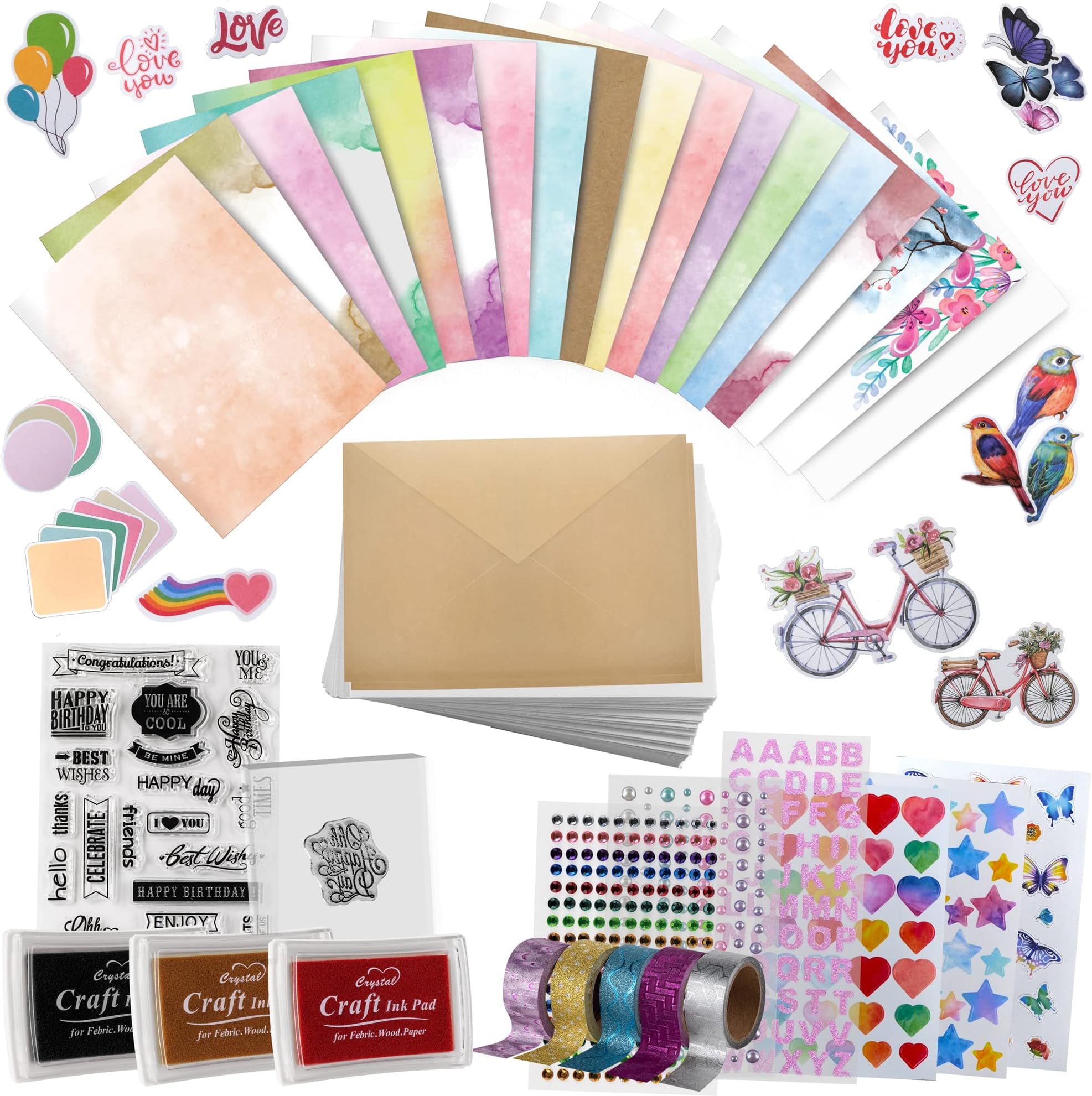 Amazon.com: Gigicloud Paper Card Making Kits, Handmade Greeting Card ...