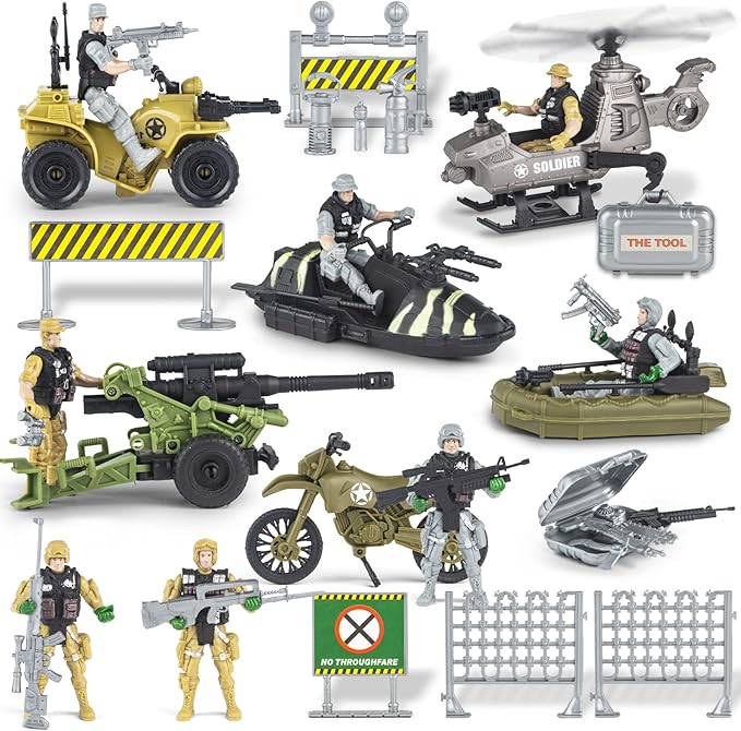 Amazon.com: TikOnsYol 53Pcs Army Men Toy Action Figure for Boys Age 6-8 ...