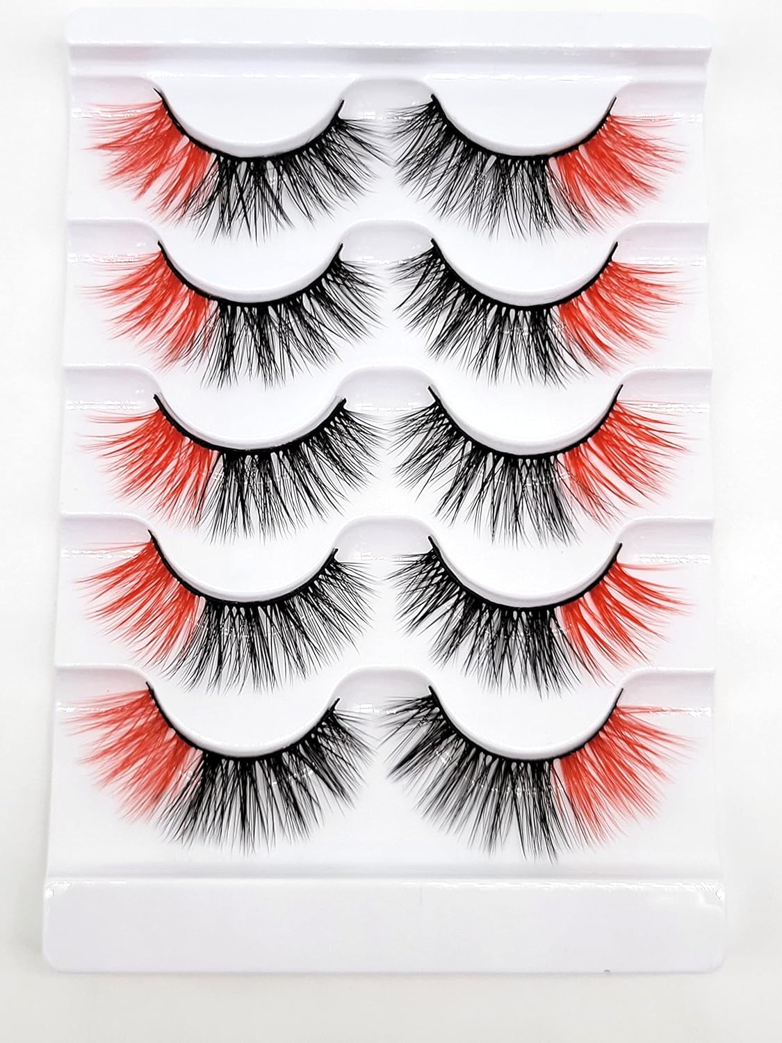 Amazon.com: MISSLADY 3D Faux Mink Lashes with Red Ends Red and Black ...