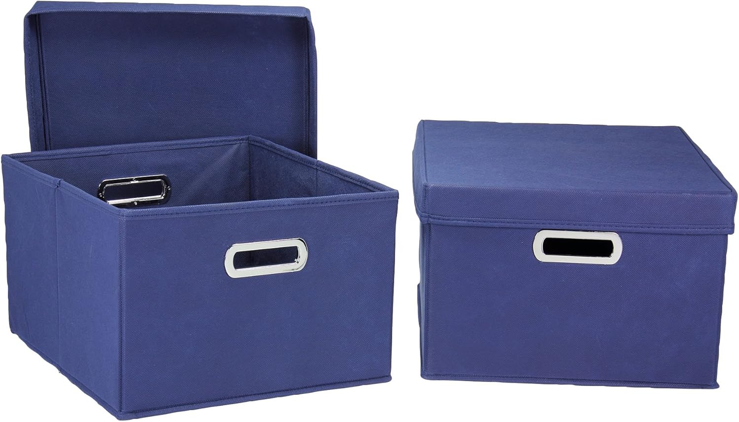 Amazon.com - Household Essentials Fabric Storage Boxes with Lids and ...