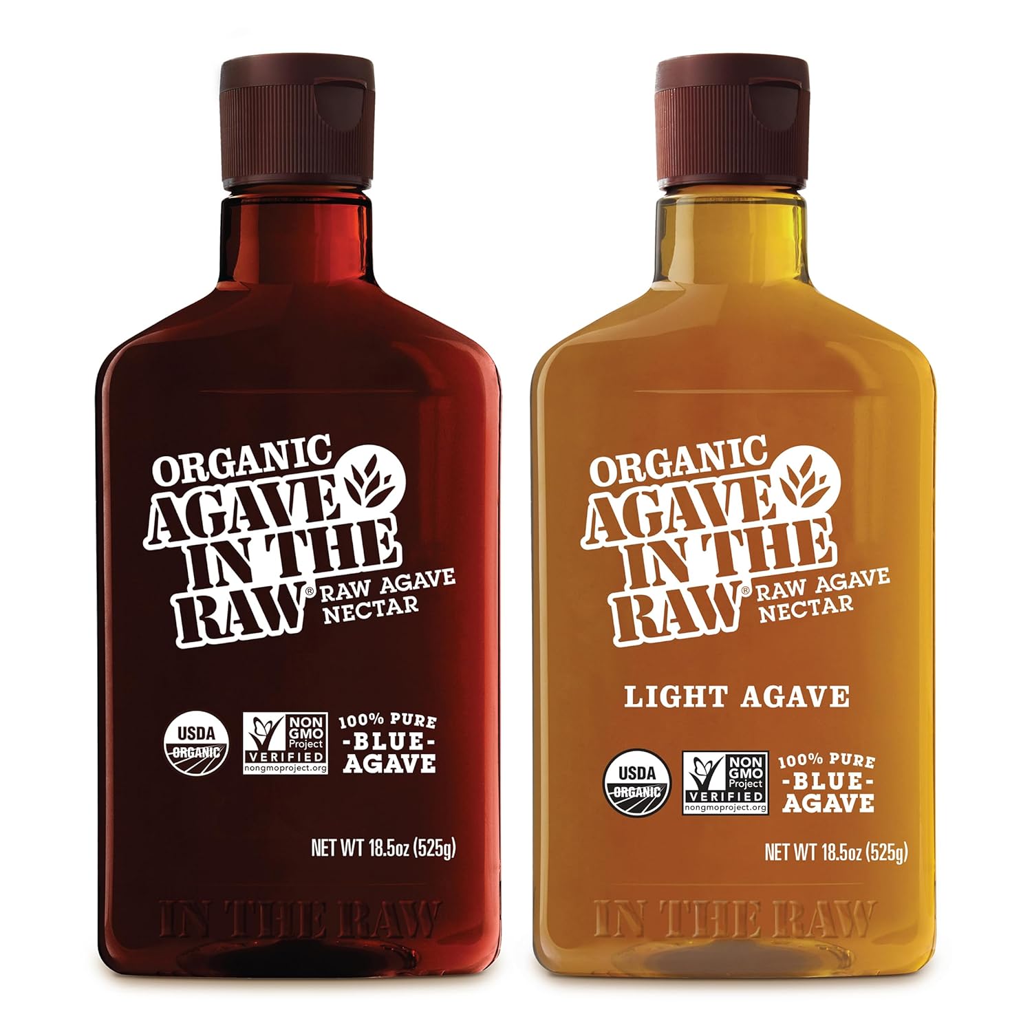 Amazon.com : In the Raw Organic Blue Agave Syrup Bundle – Amber + Light ...