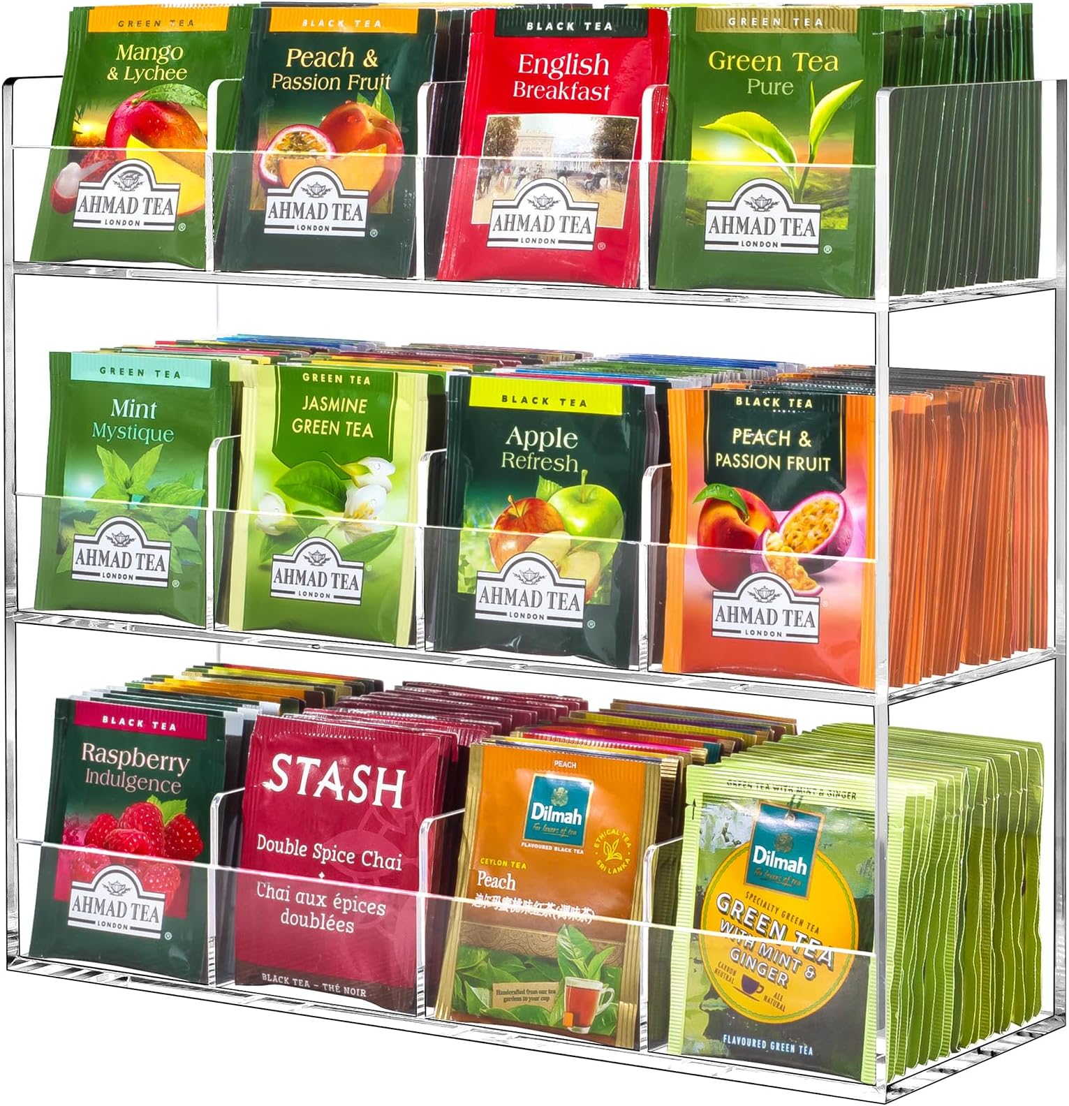 Amazon.com: Tea Bag Organizer Acrylic Tea Organizers and Storage Holder ...