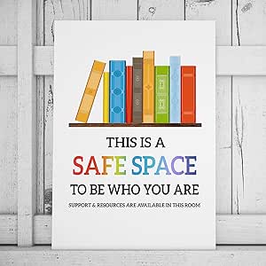 Amazon.com: Jinniee This Is A Safe Place To Be Who You Are Poster Lgbtq ...